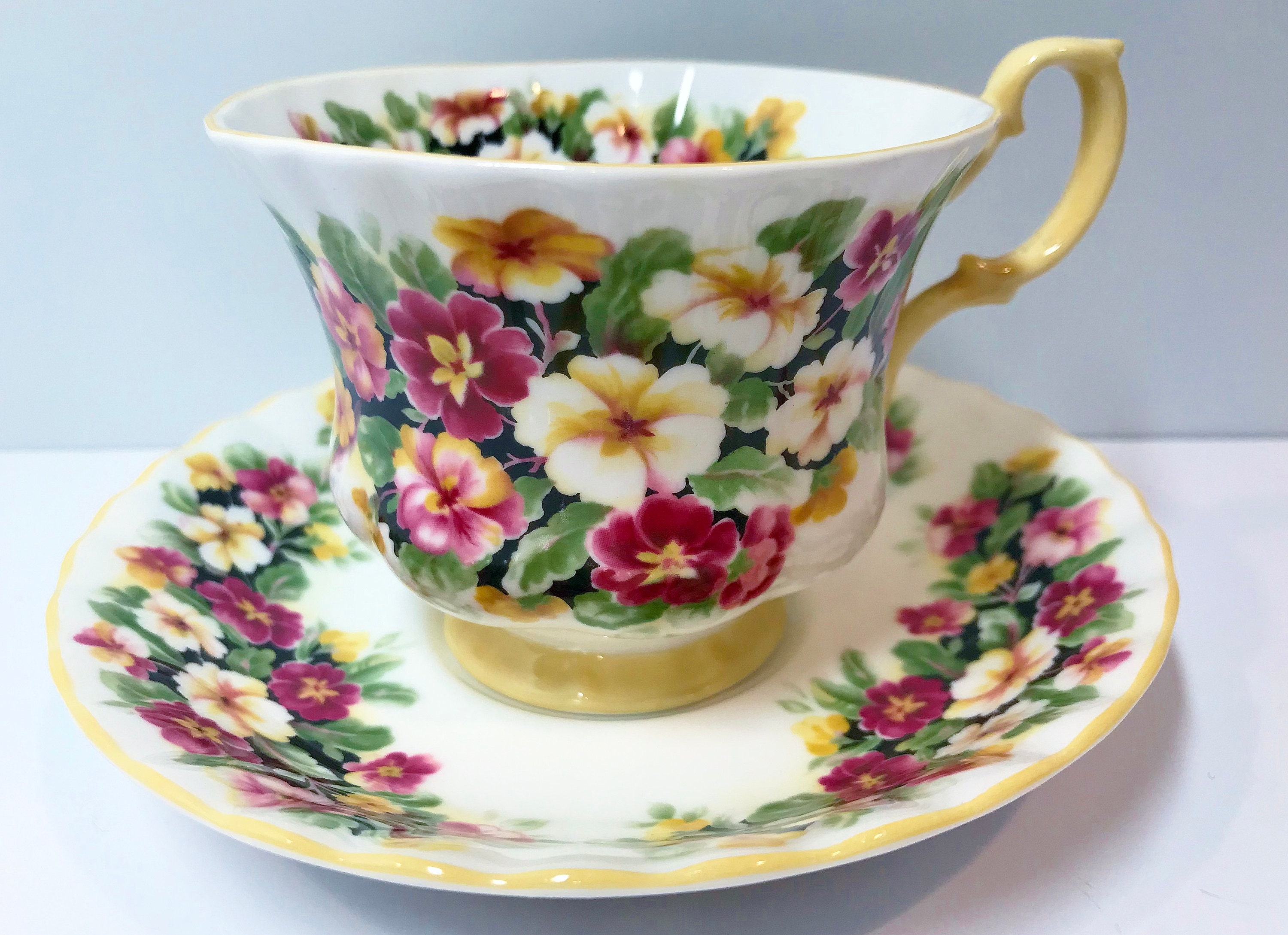 Primula Pattern, Royal Albert Tea Cup and Saucer, Fragrance Series ...