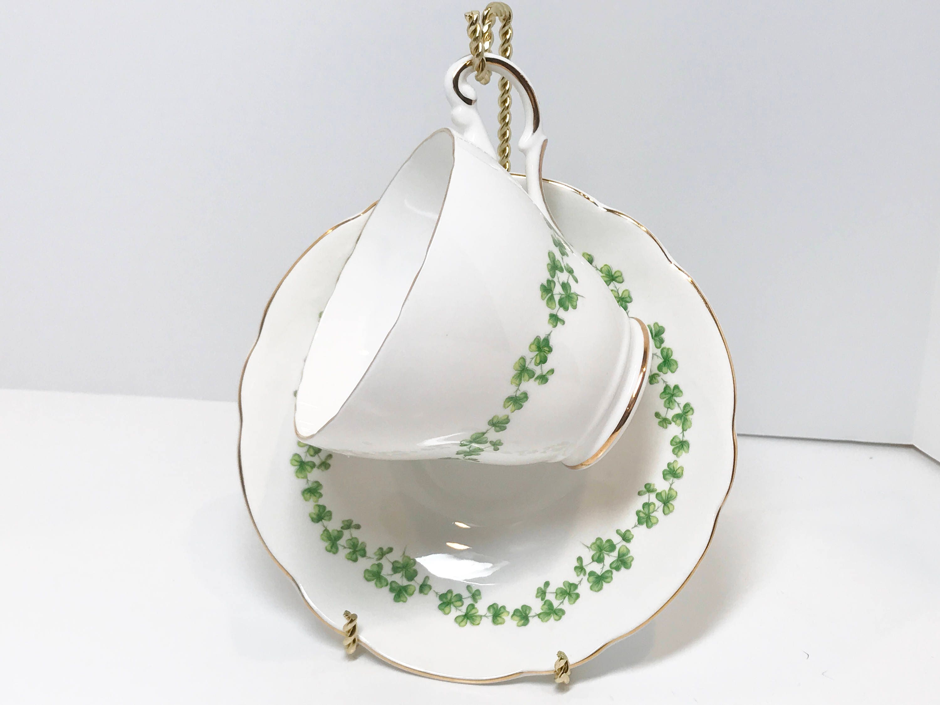 Regency Shamrock Tea Cup and Saucer, Shamrock Tea Cups, Tea Set ...