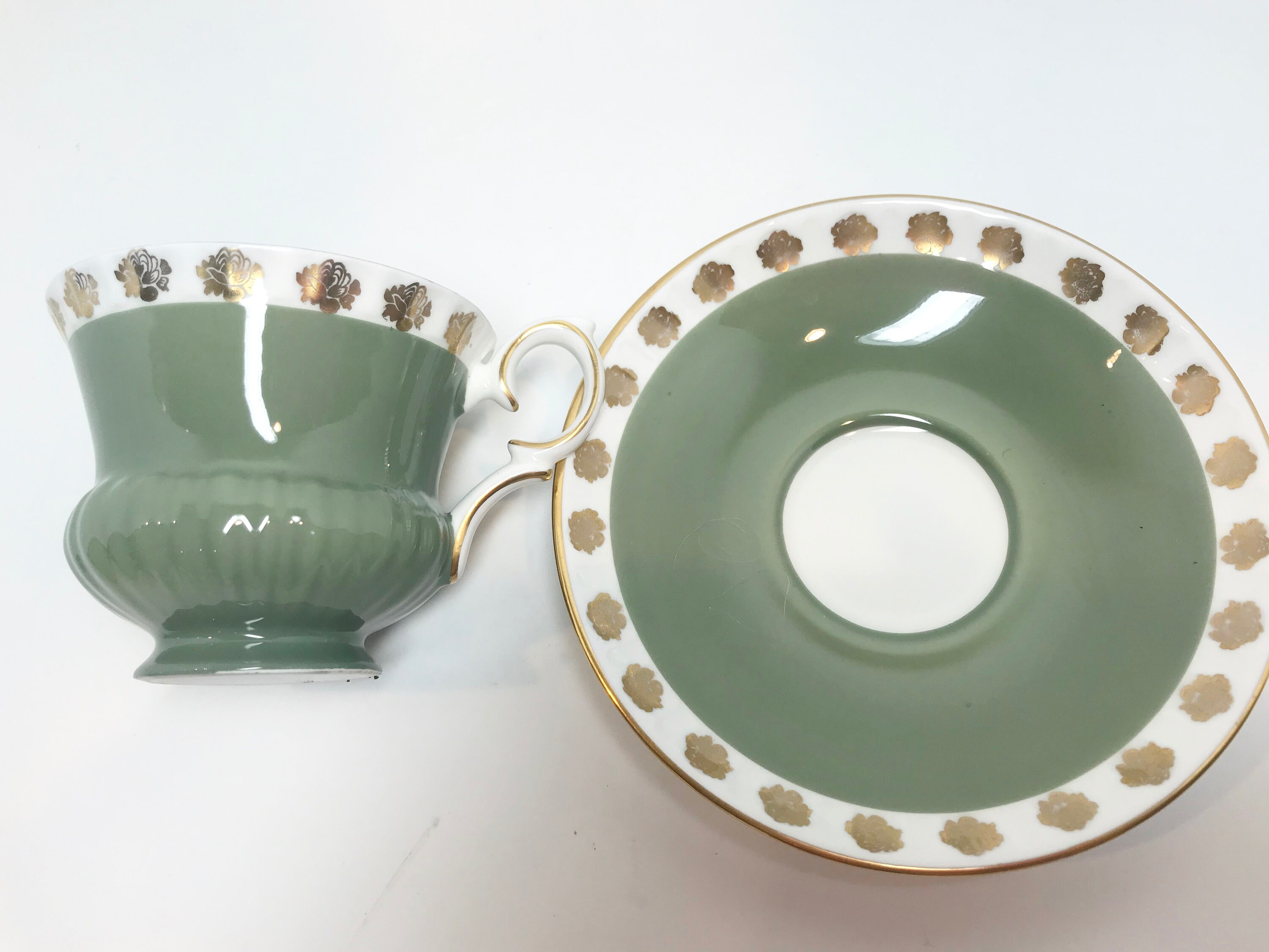 Crown Staffordshire Tea Cup and Saucer, English Teacups, Antique Tea ...