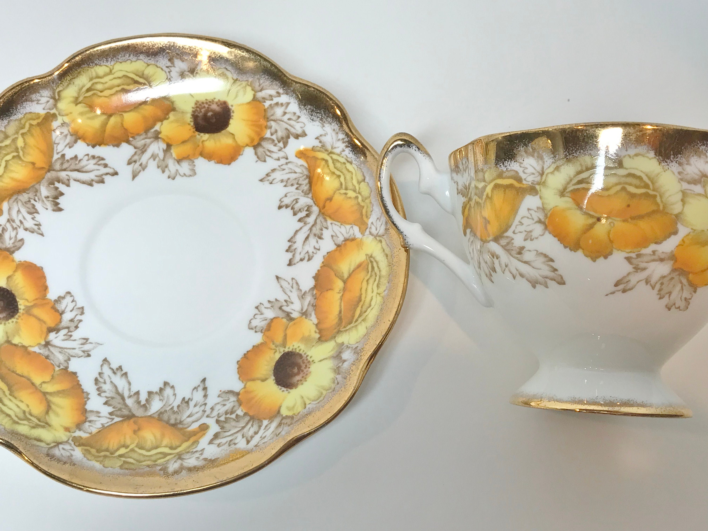 Iceland Poppy Teacup, Salisbury Tea Cup and Saucer, China Tea Cups ...