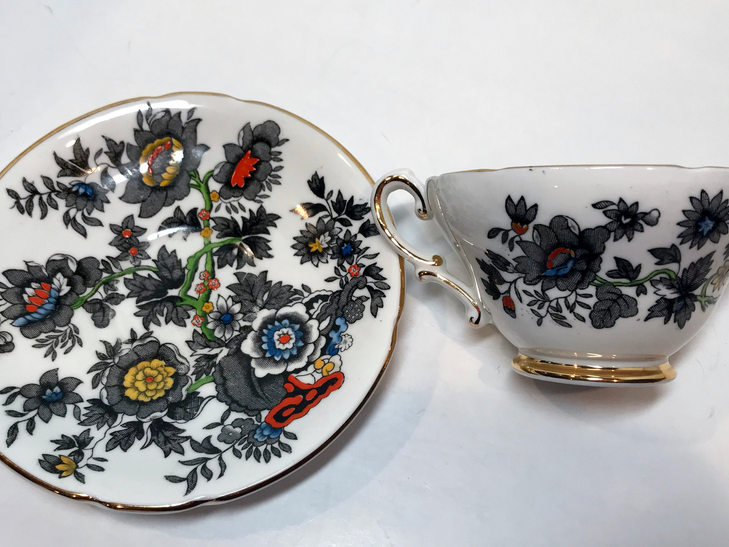Stanley Teacup and Saucer, Floral Tea Cups, Antique Teacups Vintage ...