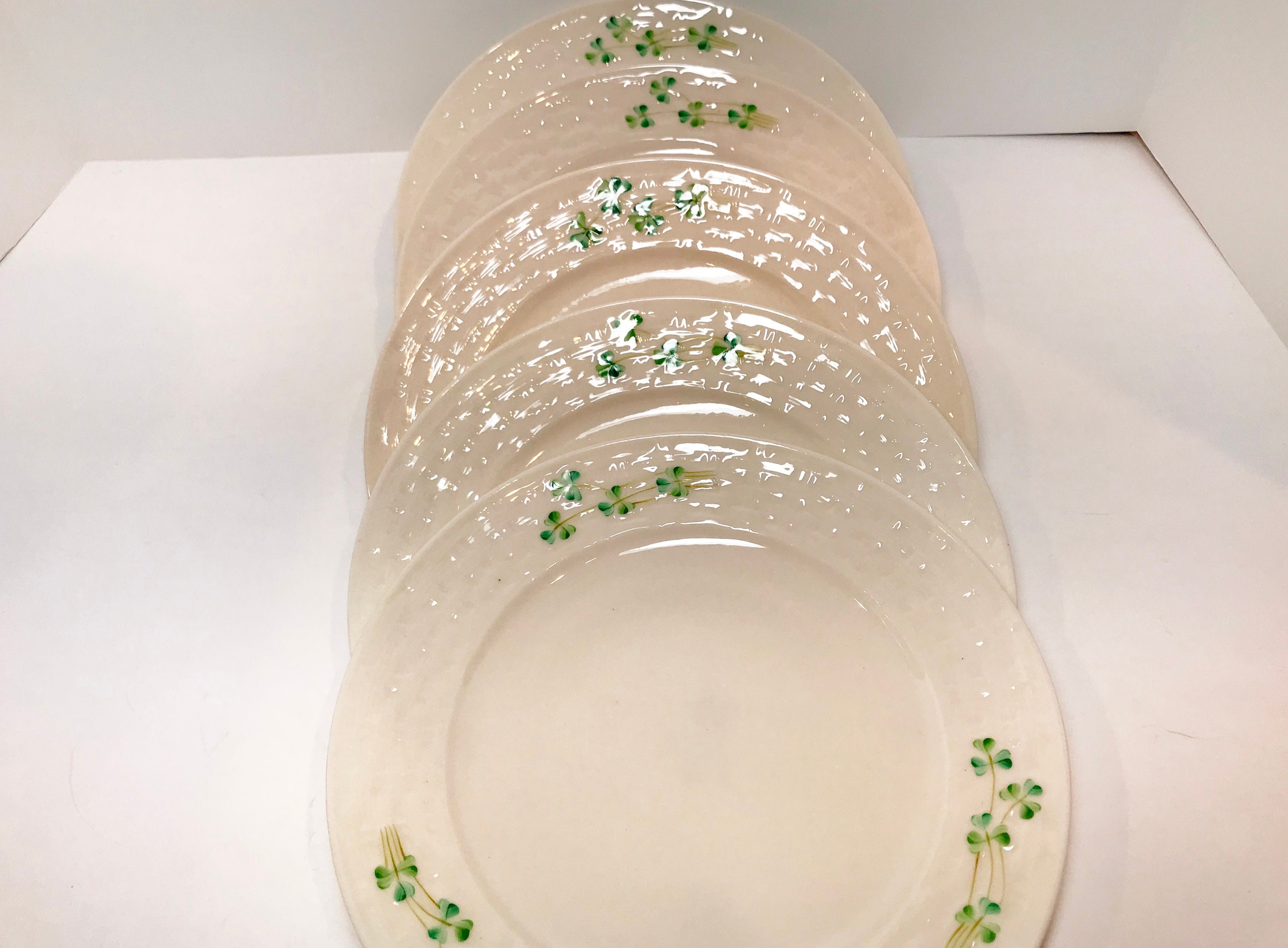 Belleek Plates, Belleek Shamrock Ware, Shamrock Plates, Belleek ...