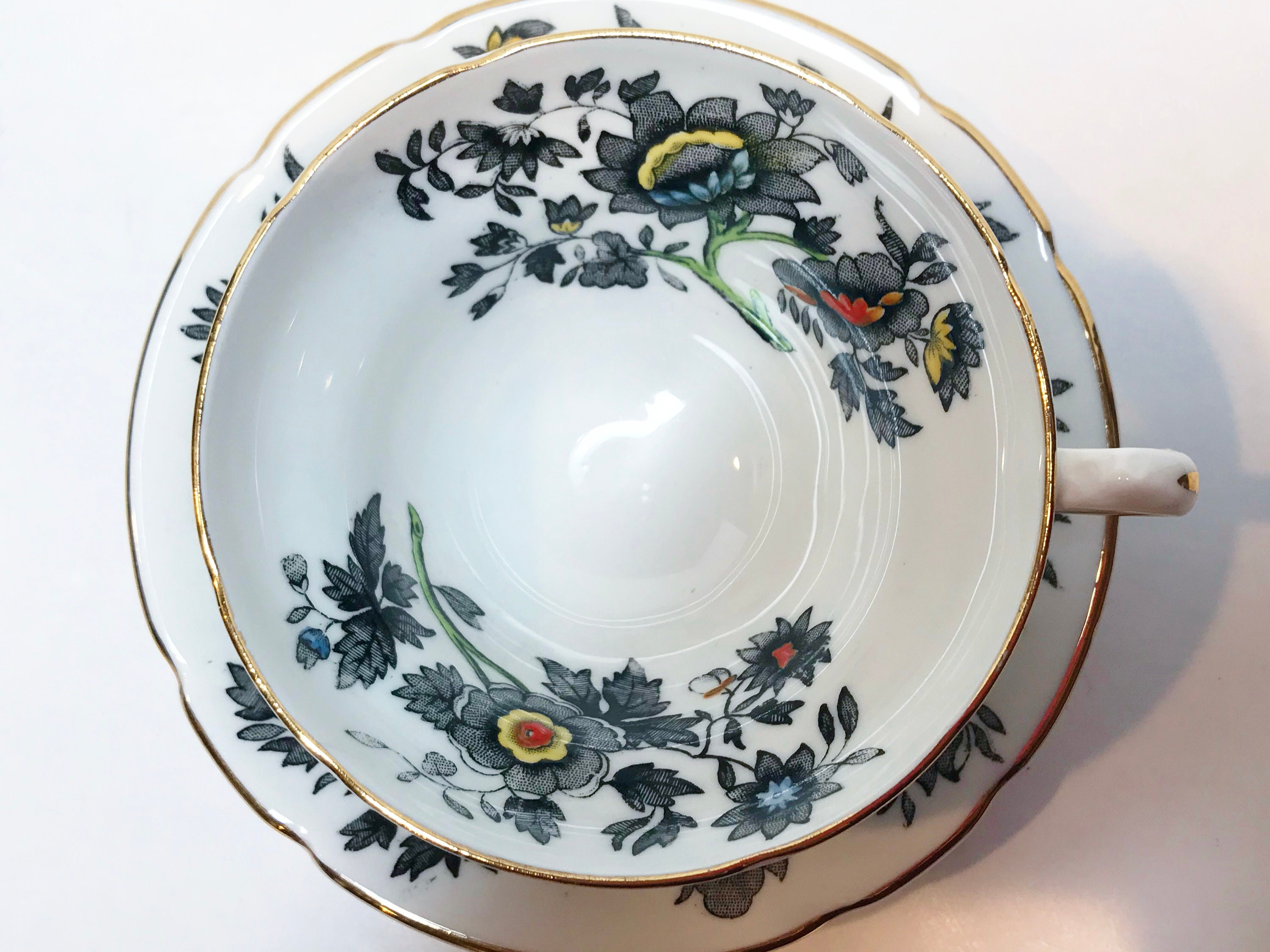 Stanley Teacup and Saucer, Floral Tea Cups, Antique Teacups Vintage ...