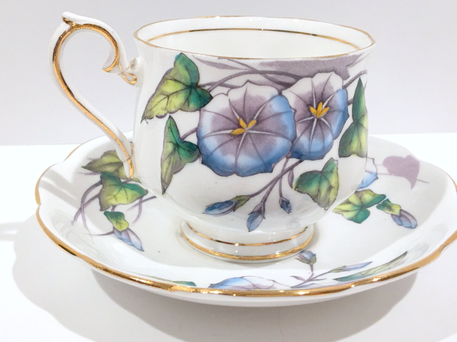 Morning Glory Tea Cup and Saucer by Royal Albert Bone China, English ...