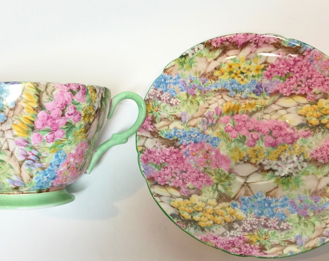 Shelley Teacup Rock Garden Pattern Henley Shape Shelley Tea Cup Vintage ...