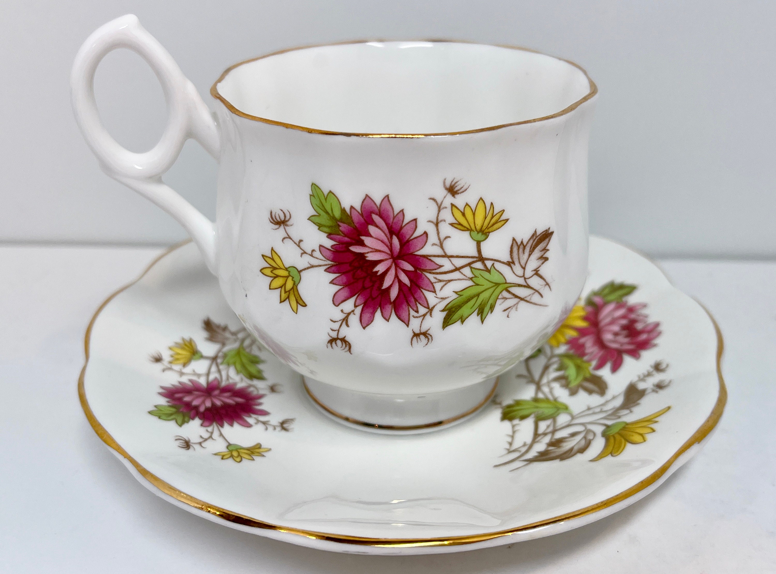 Royal Dover Tea Cup and Saucer November Birthday Teacup | Etsy