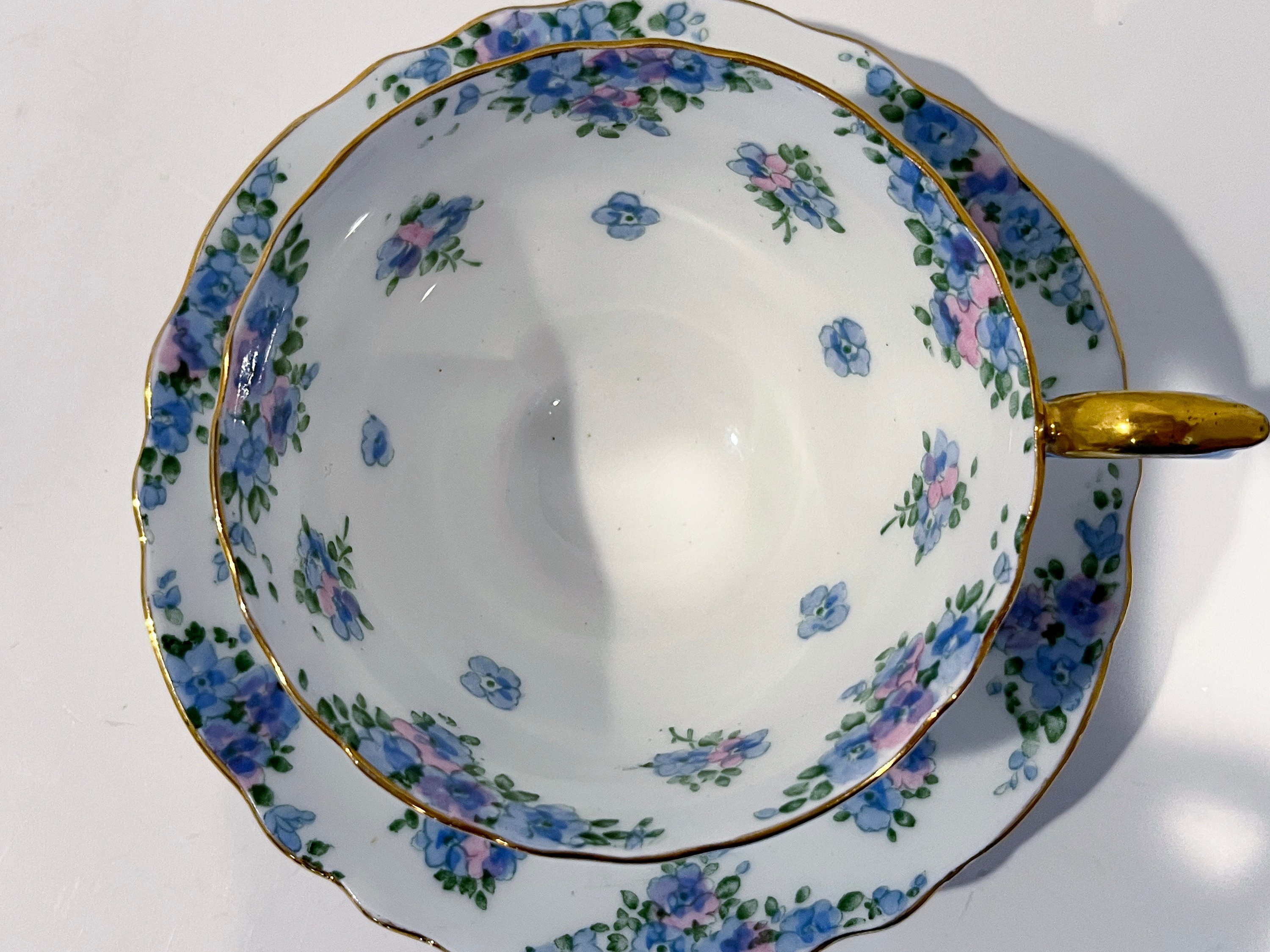 Crown Staffordshire Teacup and Saucer, Floral Teacups, Teatime Tea Cups ...