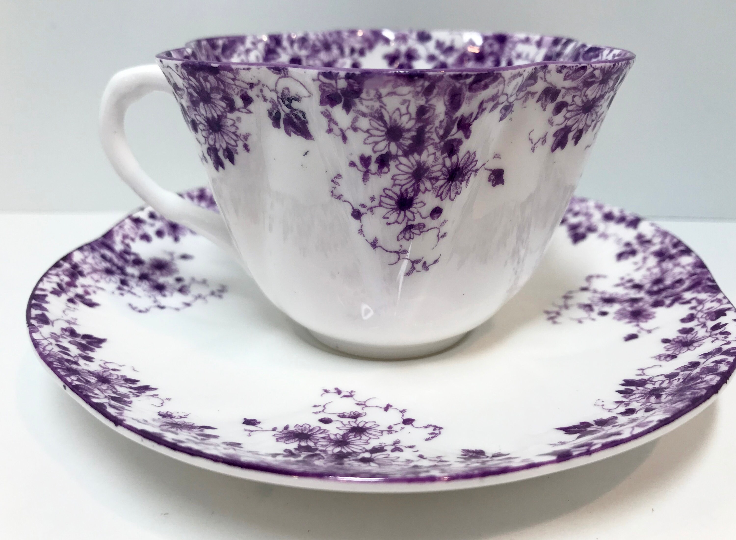 Shelley Dainty Mauve Teacup and Saucer, Shelley China, Shelley Bone ...