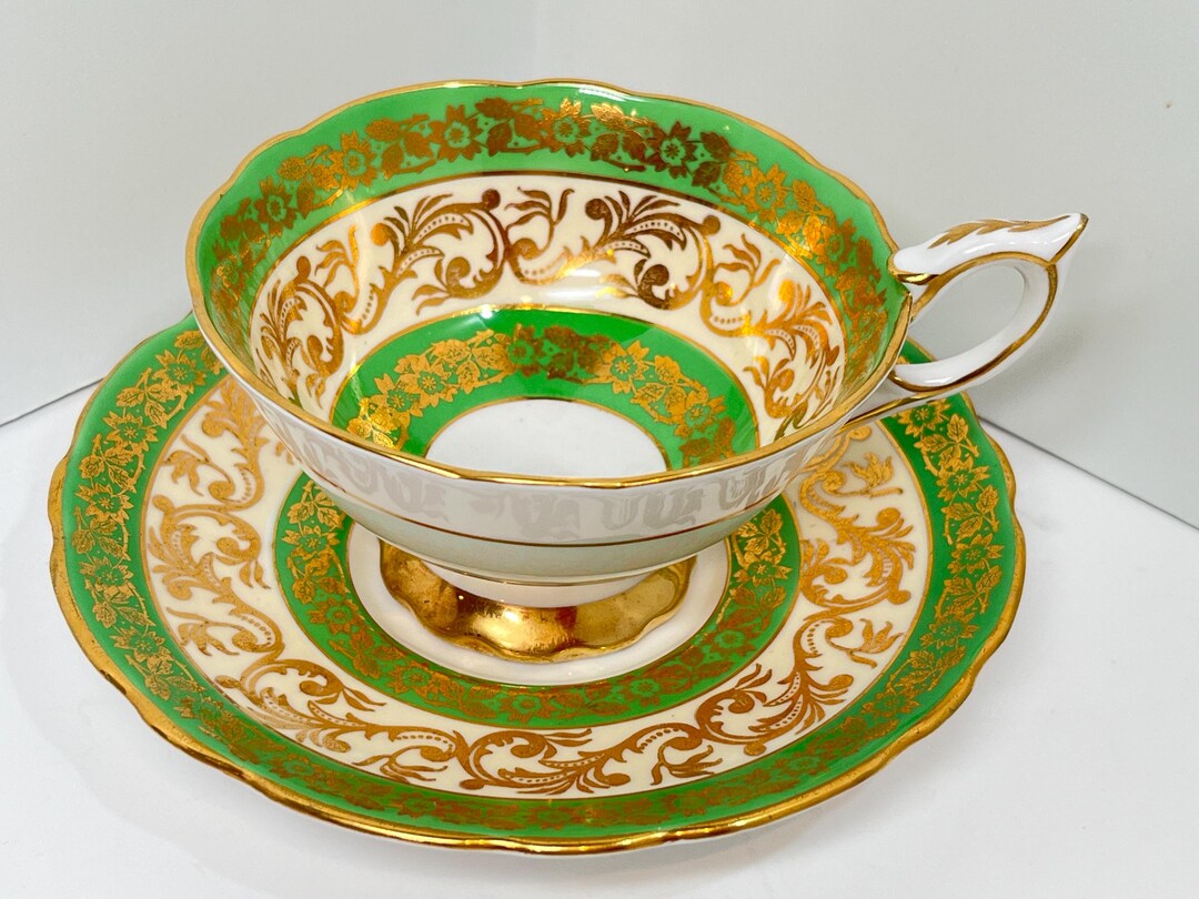 Gorgeous Royal Stafford Tea Cup and Saucer , Gold Tea Cup , English ...