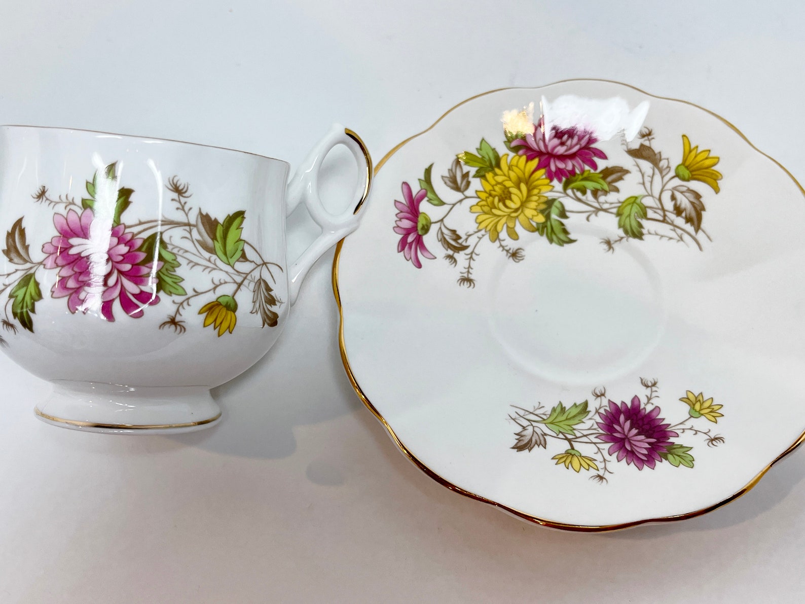 Royal Dover Tea Cup and Saucer November Birthday Teacup | Etsy