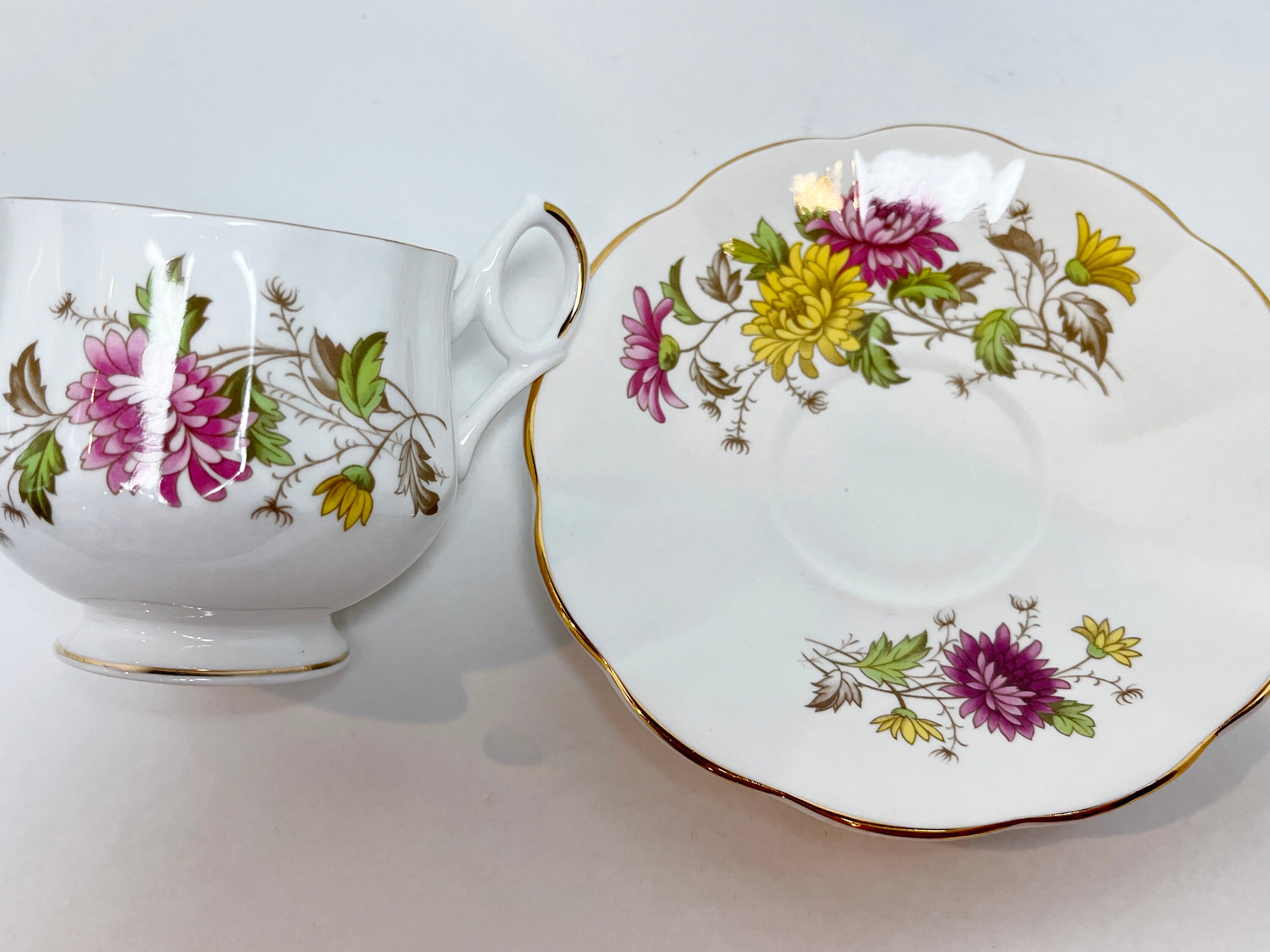 Royal Dover Tea Cup and Saucer November Birthday Teacup | Etsy