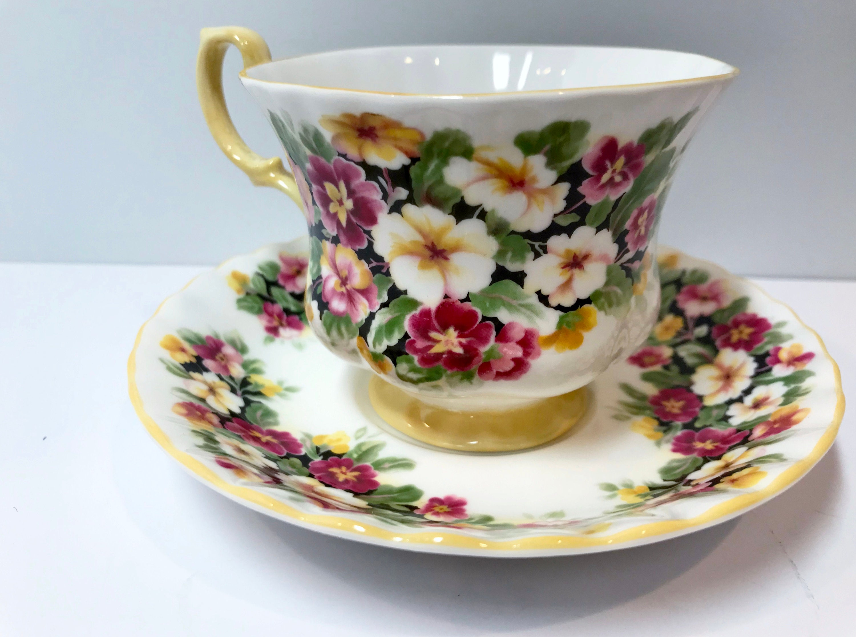 Primula Pattern, Royal Albert Tea Cup and Saucer, Fragrance Series ...
