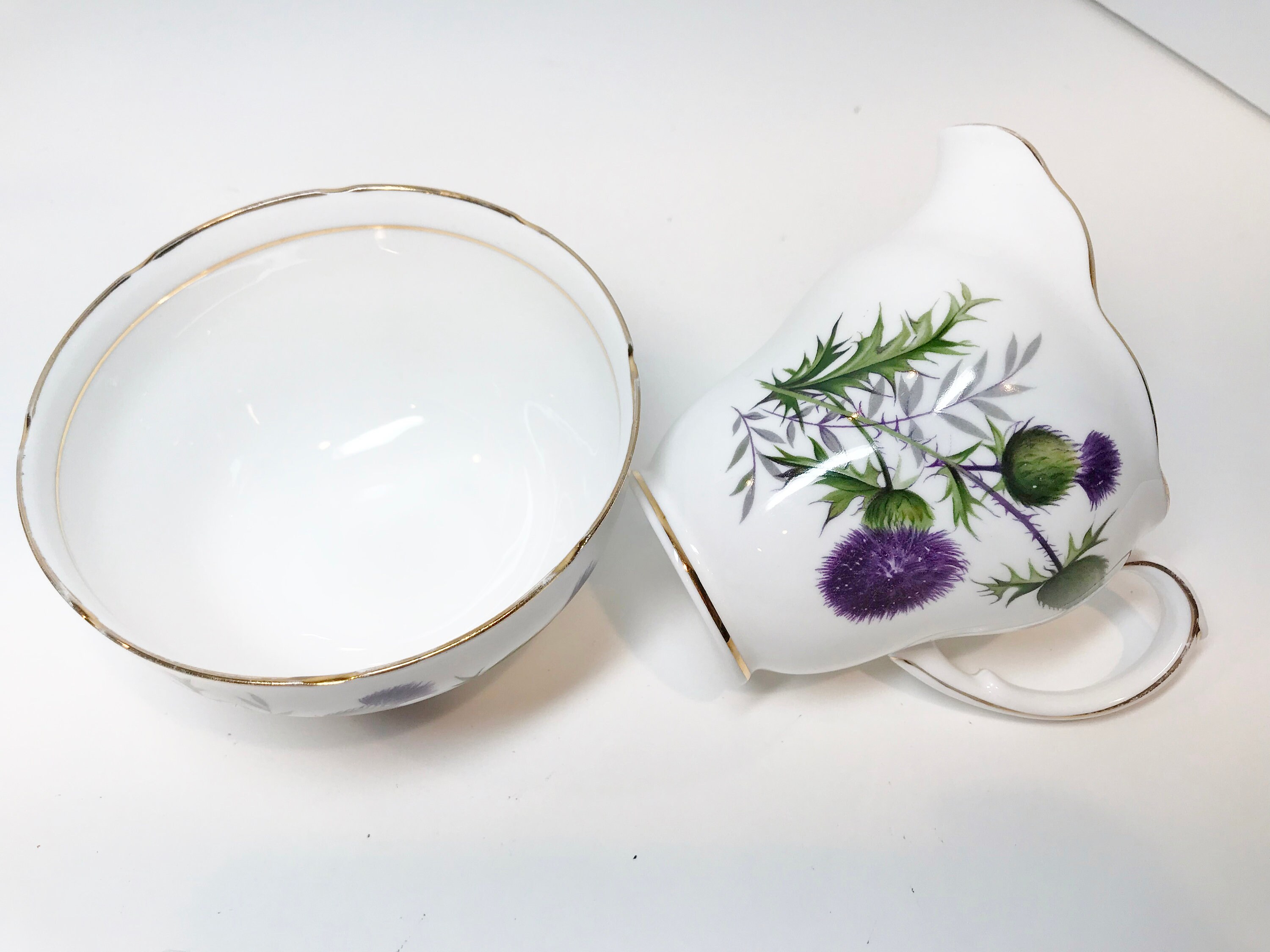 Thistle Creamer and Sugar Bowl, Duchess Tea Cups, Scottish Tea Cups ...