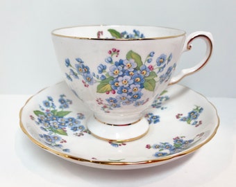 Forget Me Not Teacup and Saucer - Etsy