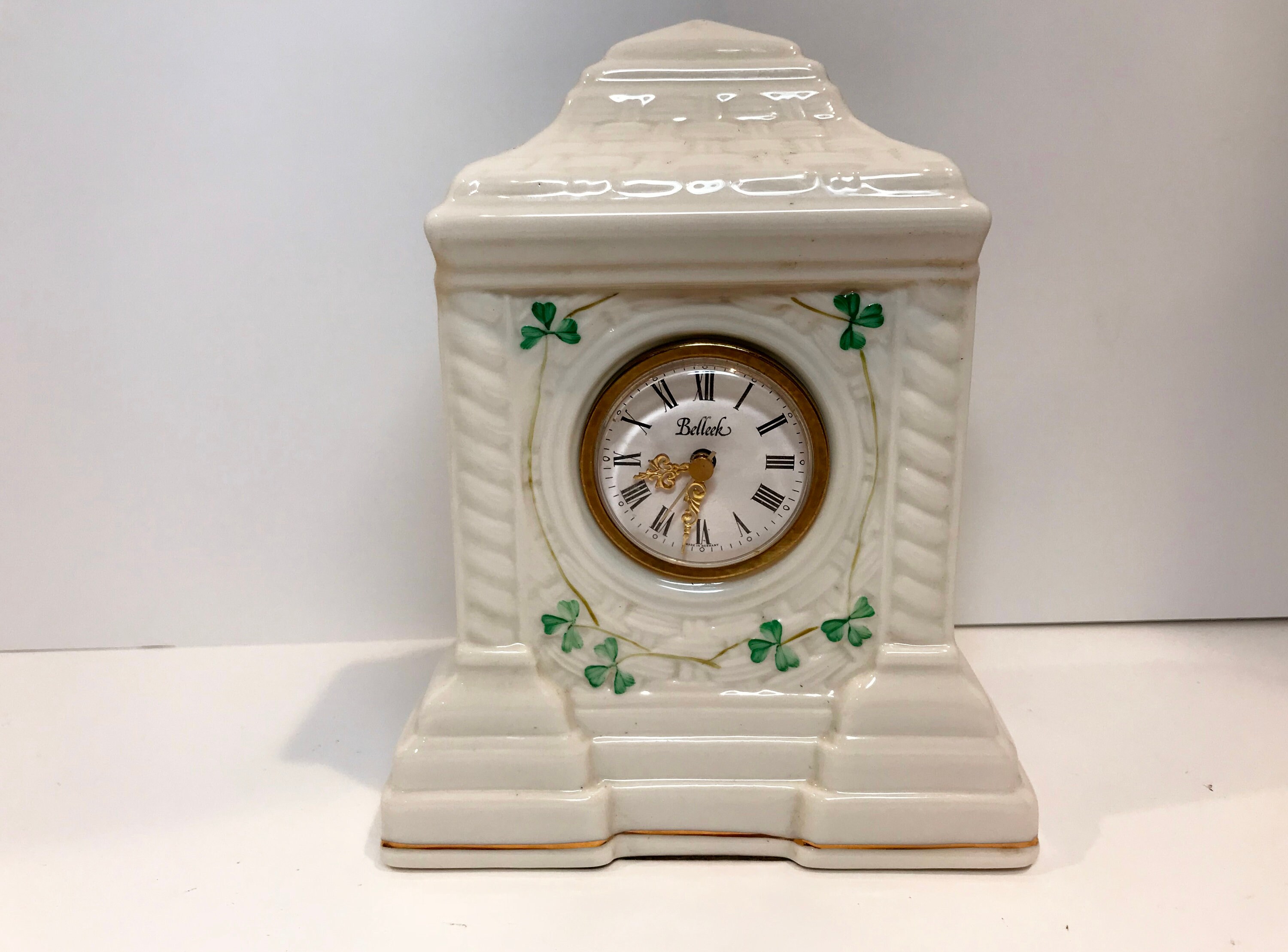 SOLD, Reserved for SR, Belleek Clock, Belleek Porcelain, Made in ...