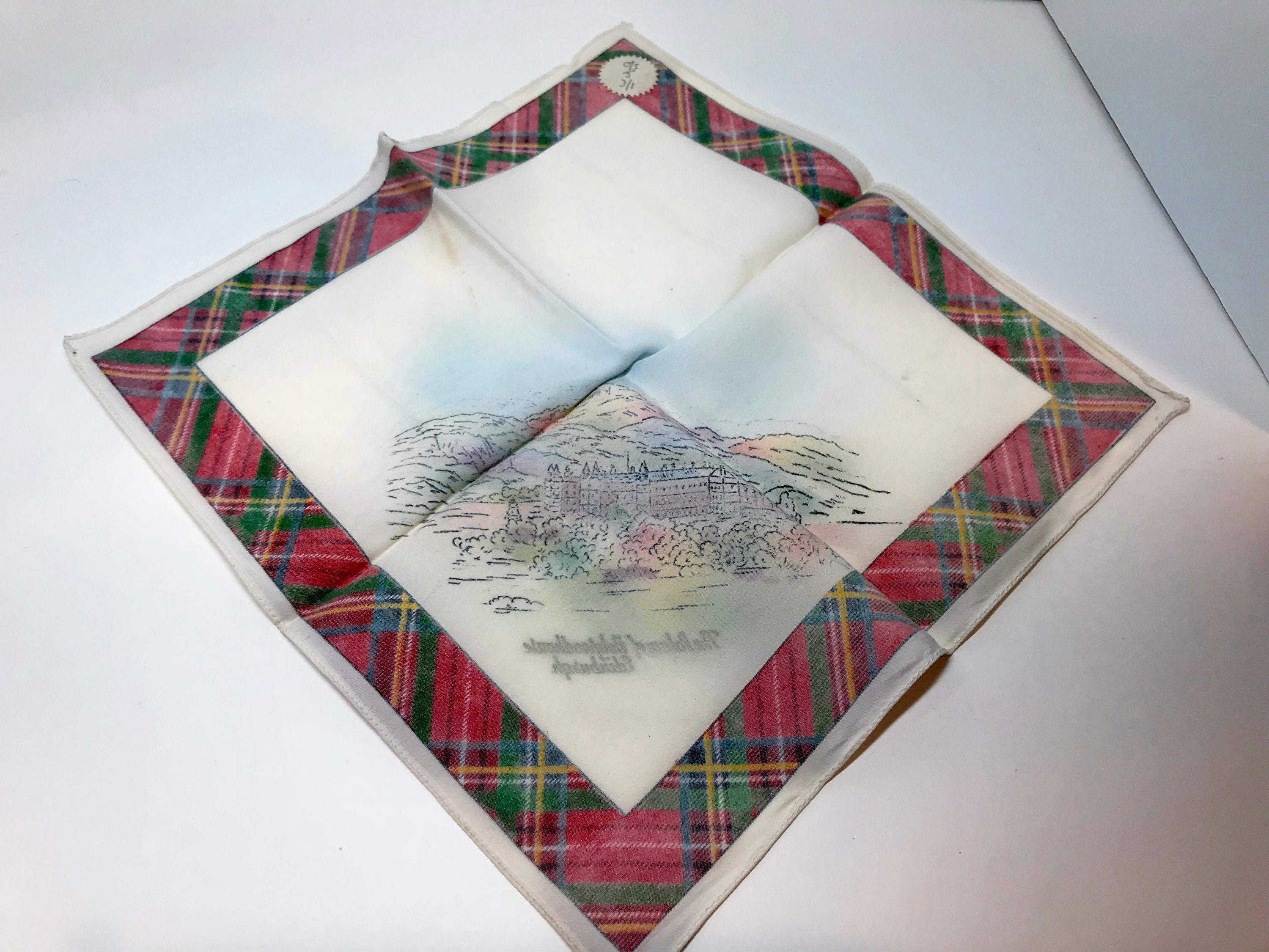 Holyrood Palace Handkerchief, Edinburgh Handkerchief, Scottish ...