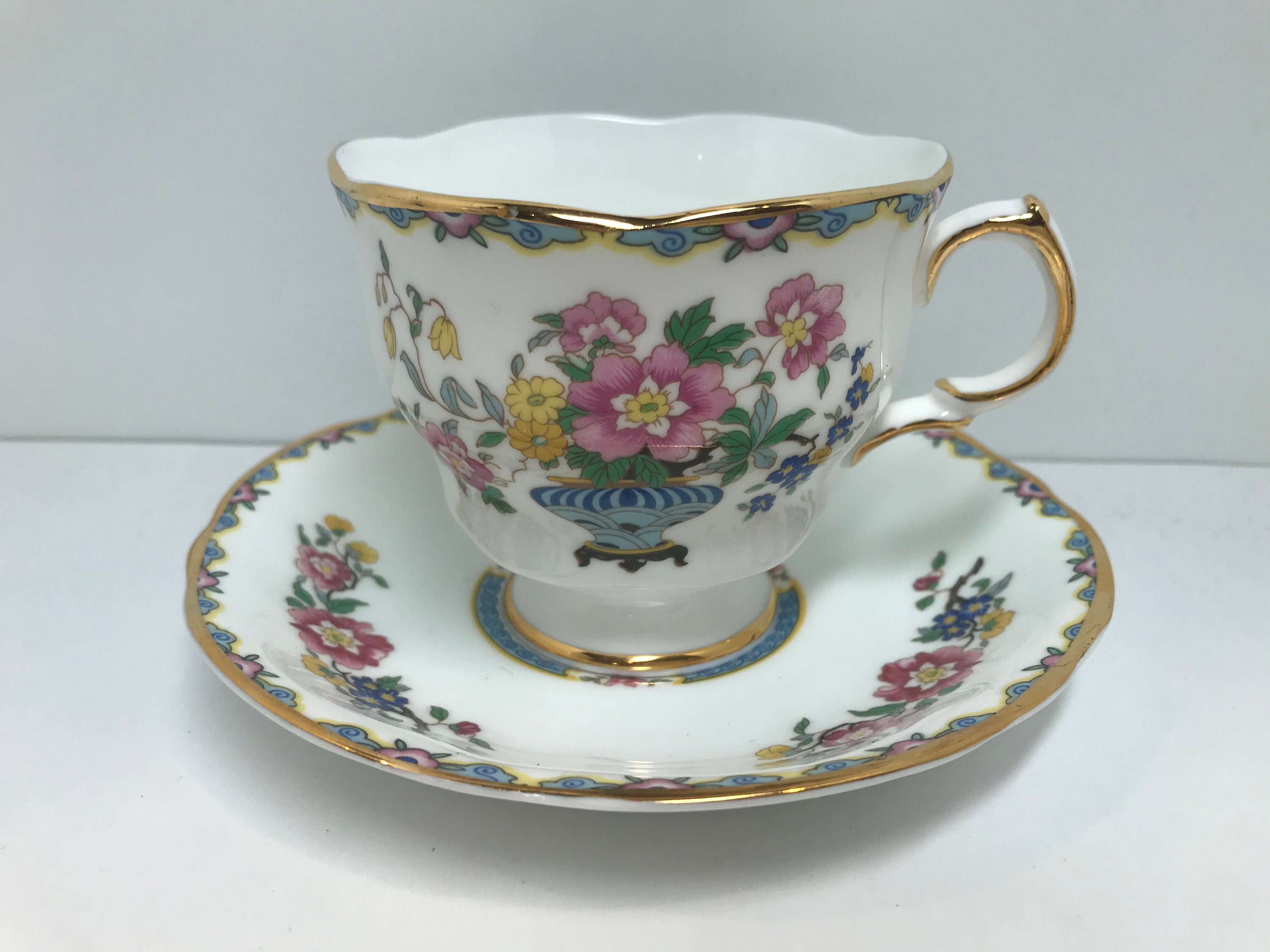 Irish Bone China, Arklow Teacup and Saucer, Irish Teacup, Made in ...