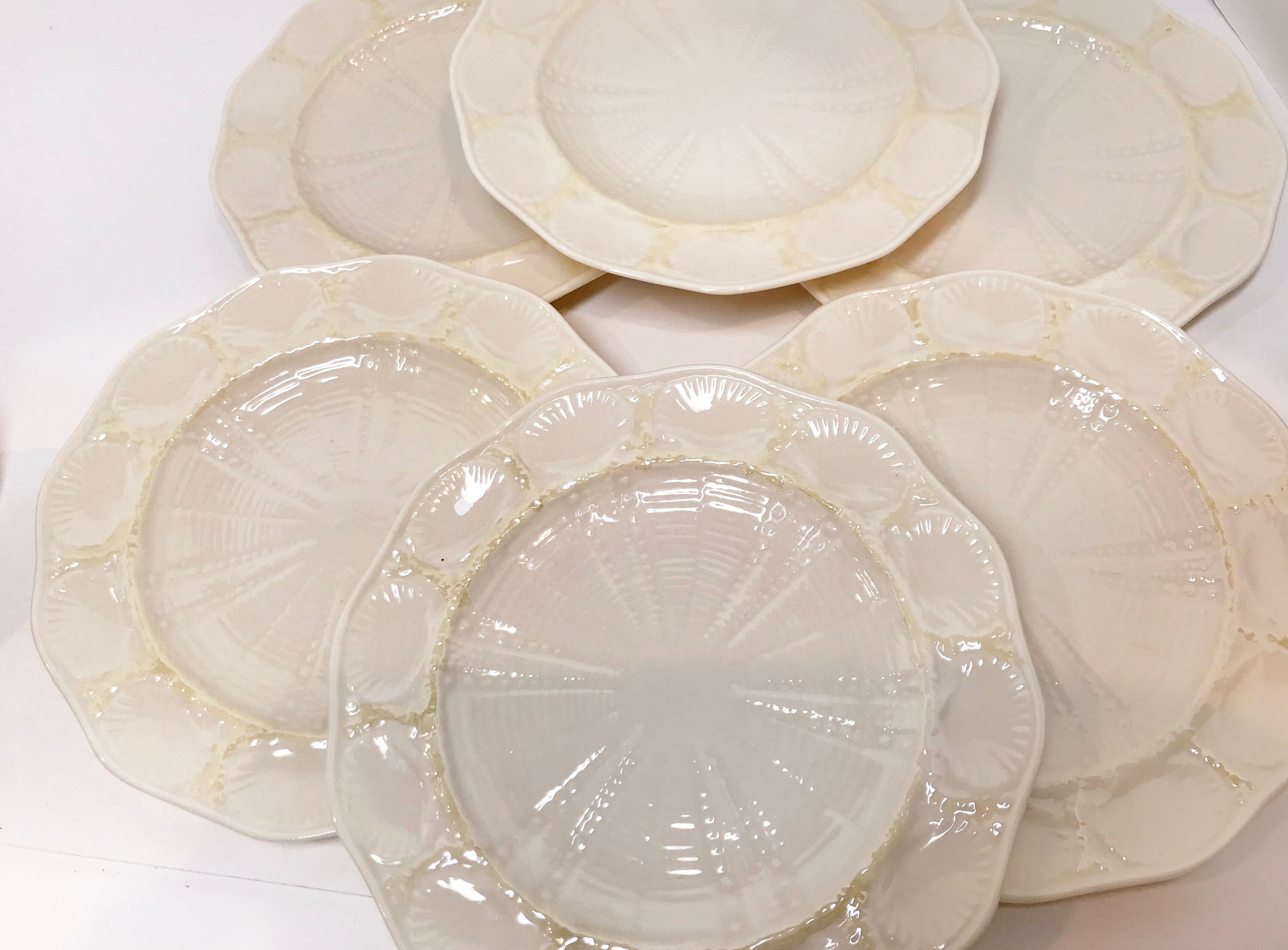 SOLD, Reserved for SR, Set of 12 Belleek Plates, New Shell Tea Ware ...