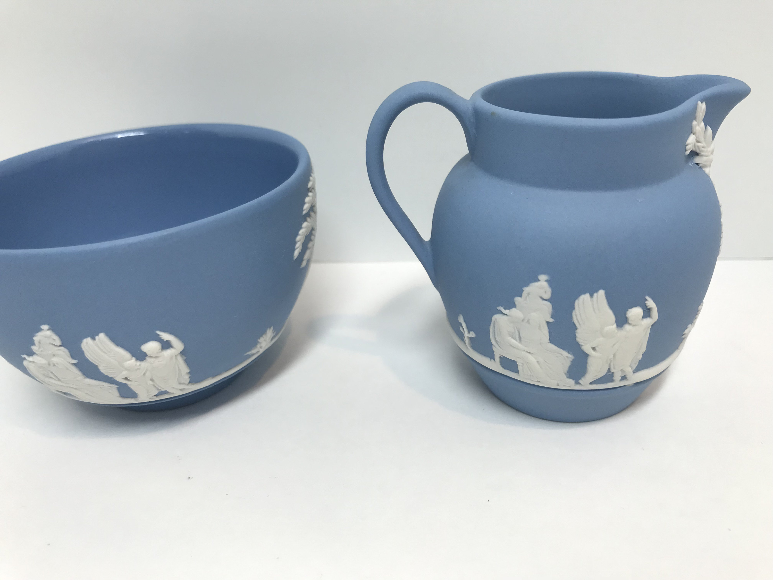 Wedgwood Creamer Sugar, Jasperware Creamer, Blue Wedgwood, Wedgwood Jasperware, Blue White ...