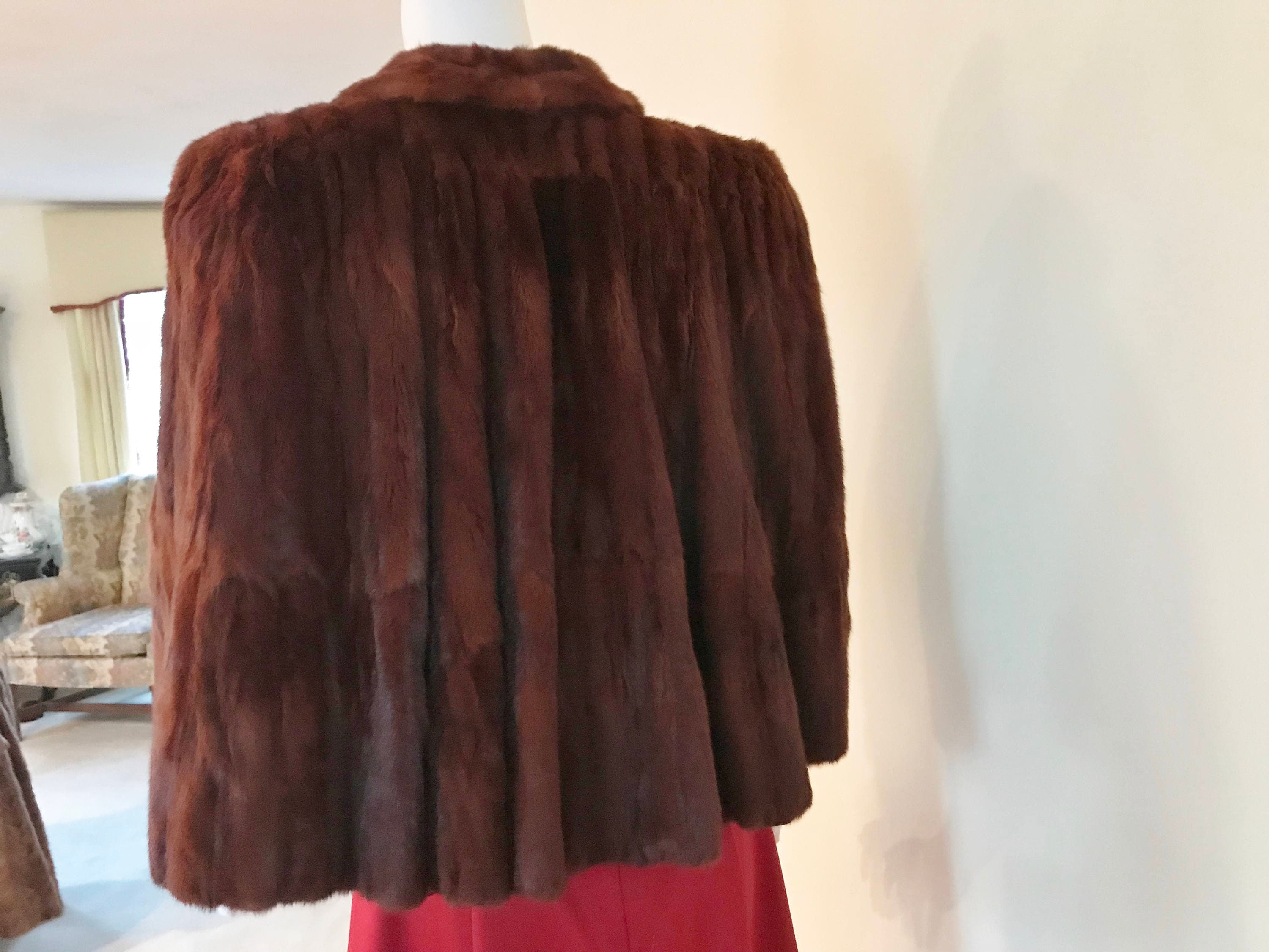 Summer Ermine Cape, Authentic Fur Cape, Real Fur Stole, Brown Fur Stole ...