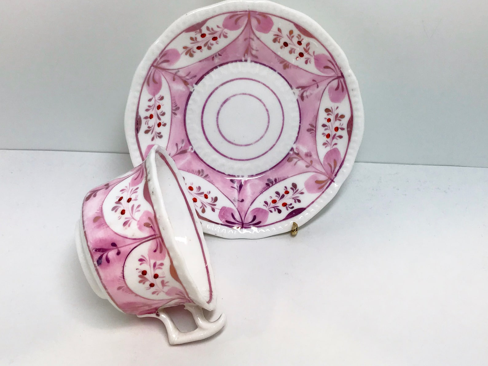 Wishbone Handle Teacup Georgian Teacup Lustreware Teacup - Etsy