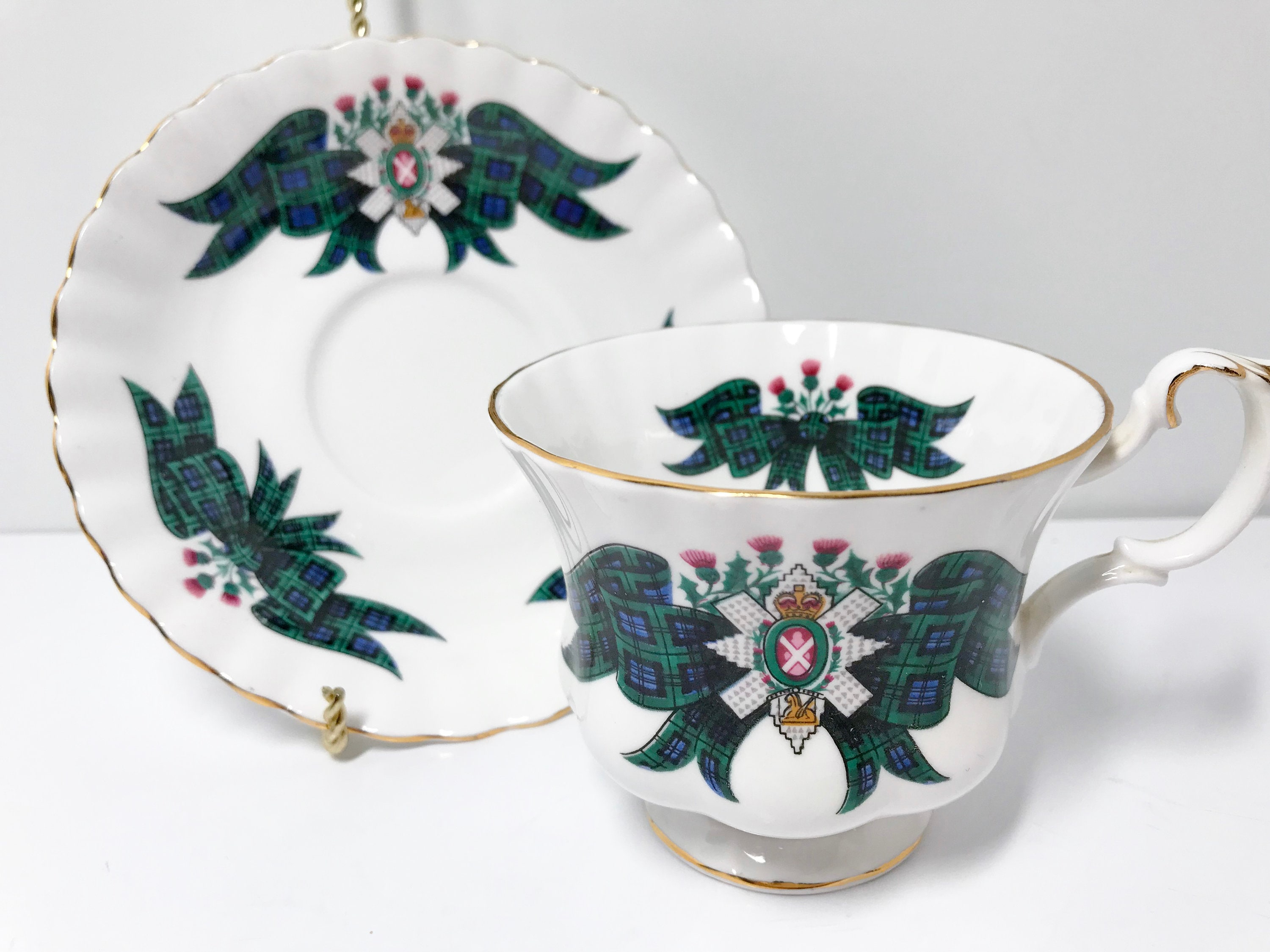 Black Watch Tea Cup and Saucer, Royal Albert Tea Cups, Scottish Teacups ...