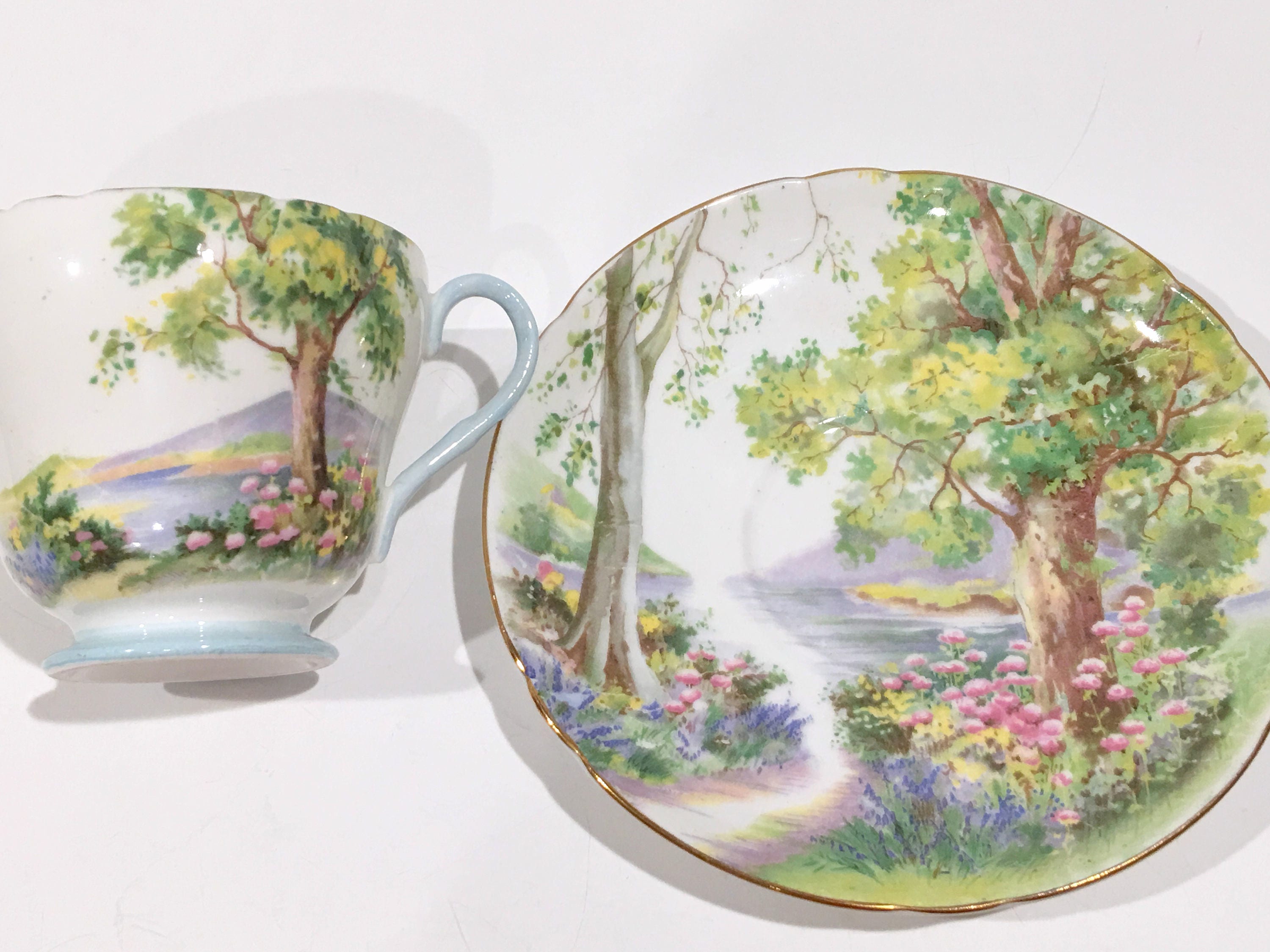 Woodland Shelley Teacup and Saucer, English Teacups, Shelley China ...