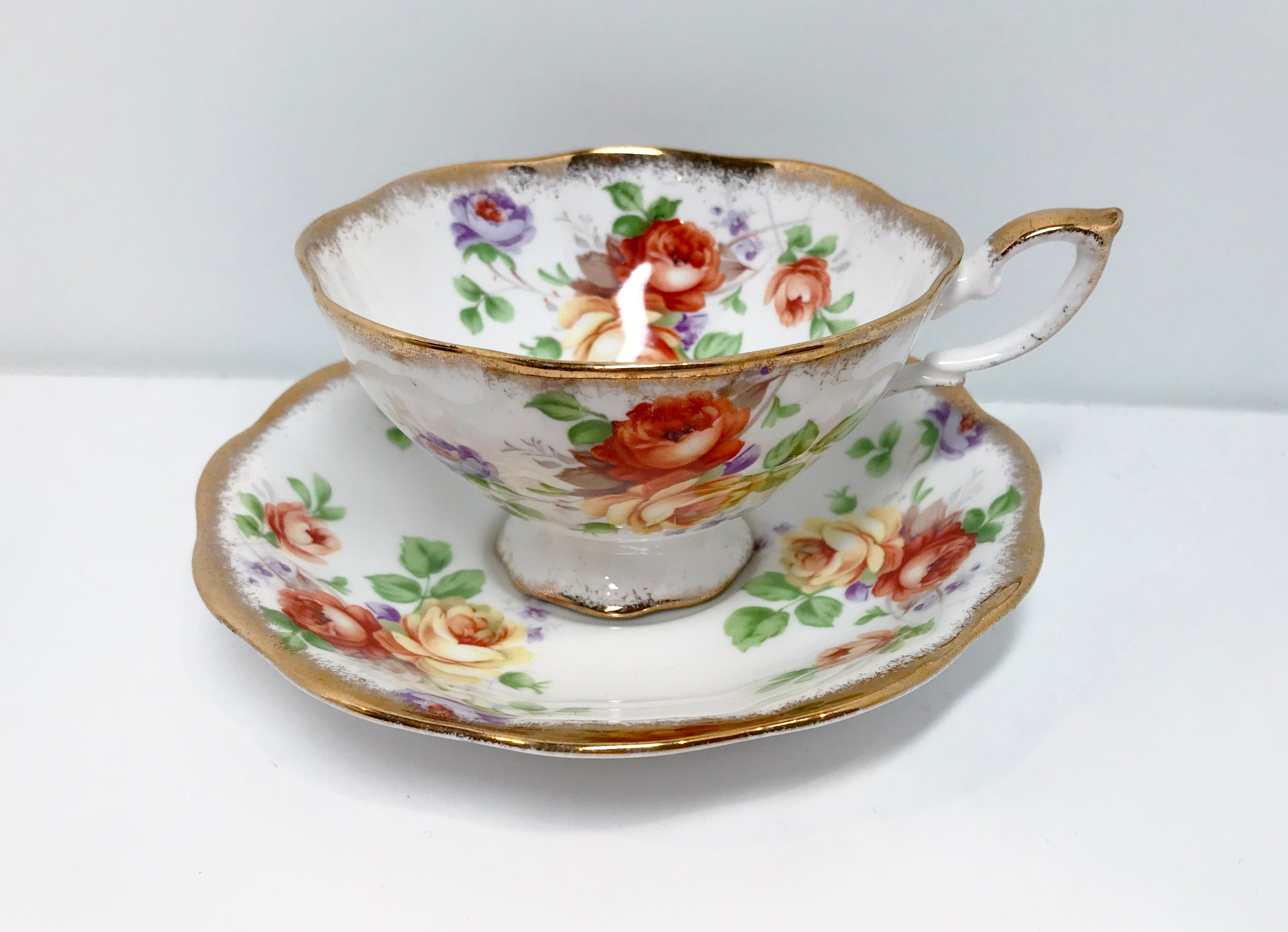 Royal Standard Teacup and Saucer, Floral Teacups, Vintage Teacups ...