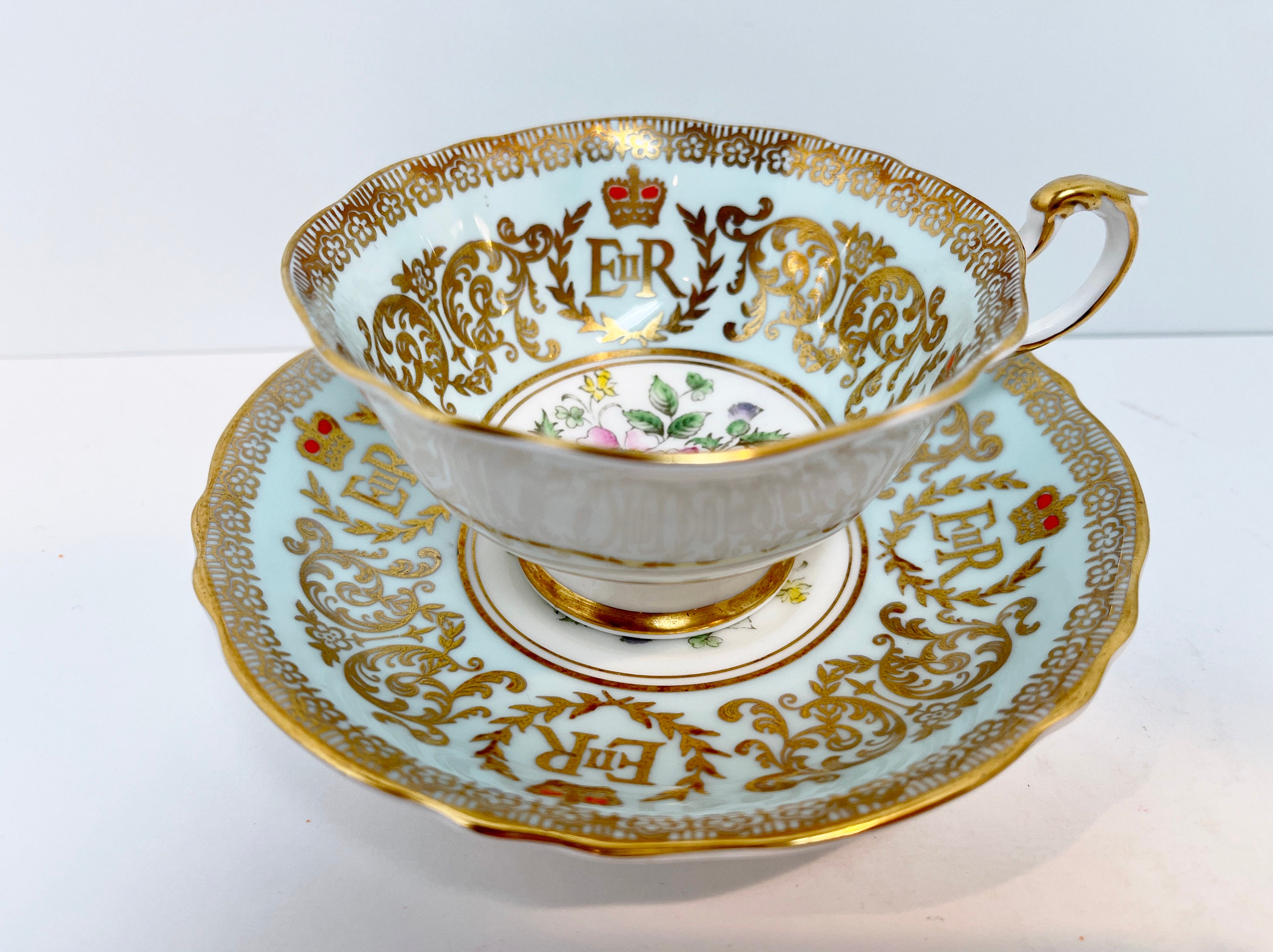 Double Warrant Paragon Teacup, Queen Elizabeth Coronation, Paragon ...