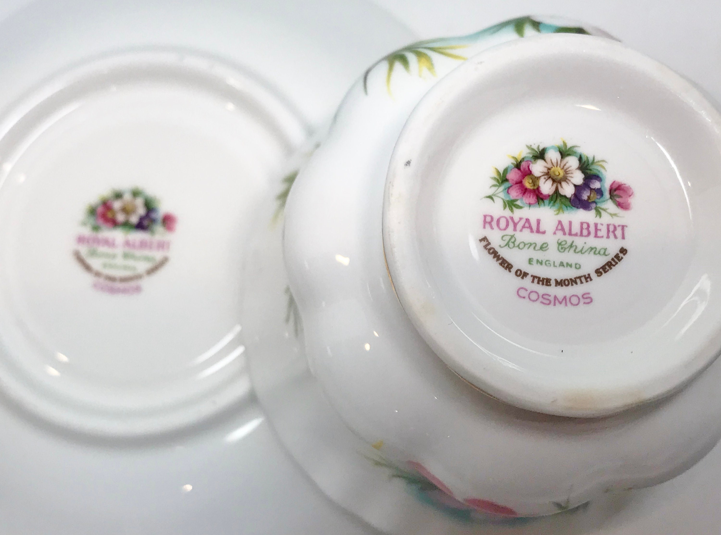 Cosmos October Birthday Cup, Royal Albert Tea Cup and Saucer, Antique ...