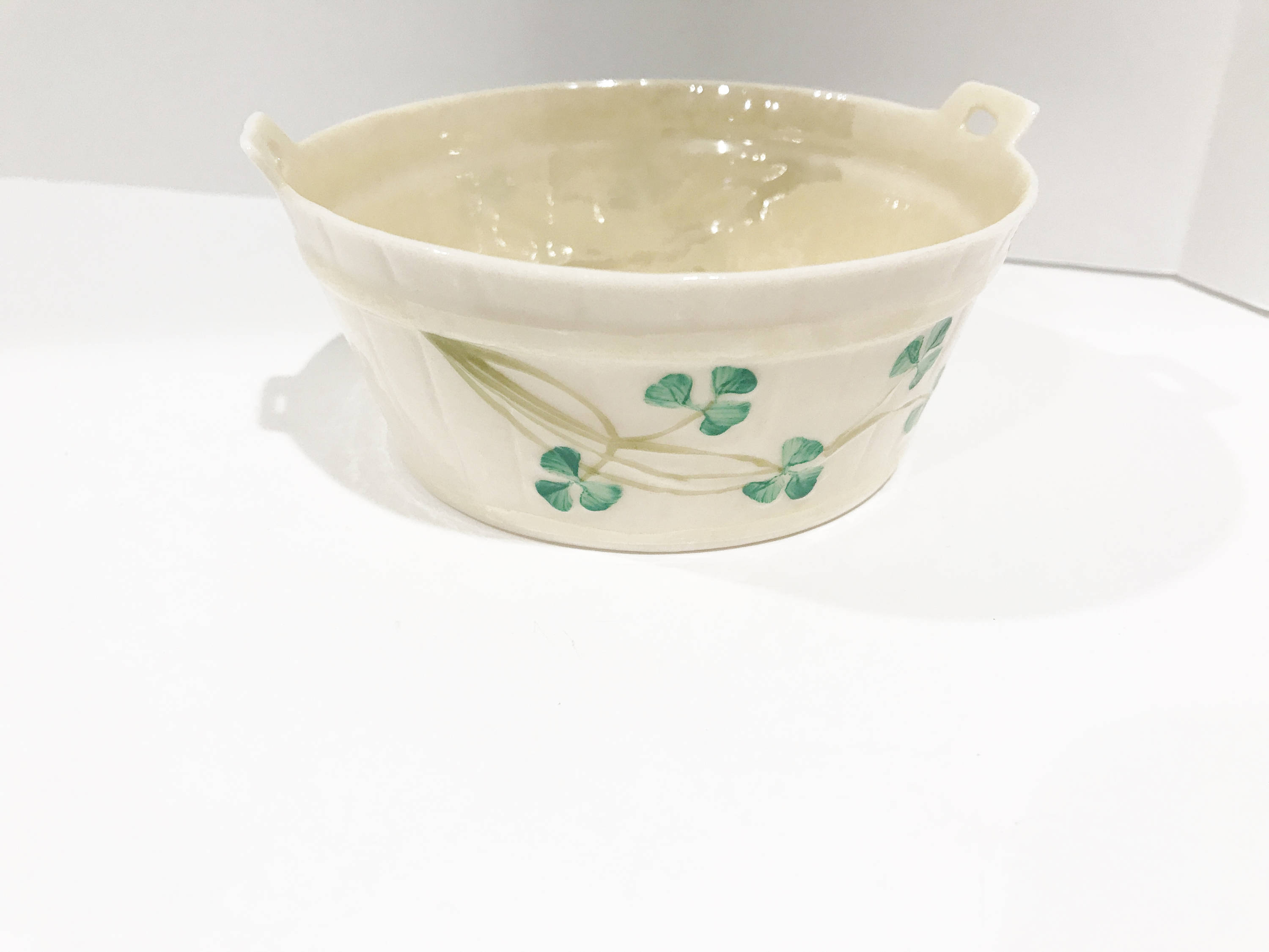 Reserved for SR, Belleek Salt Tub, Green Mark Belleek Dish, Made in ...