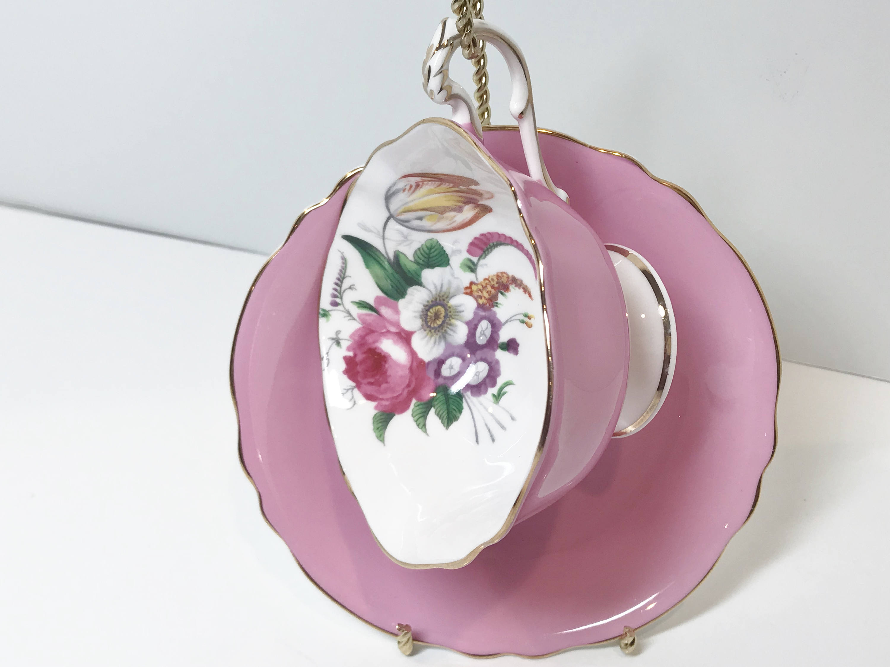 Antique Paragon Tea Cup and Saucer, Pink Paragon Cups, Double Warranty ...