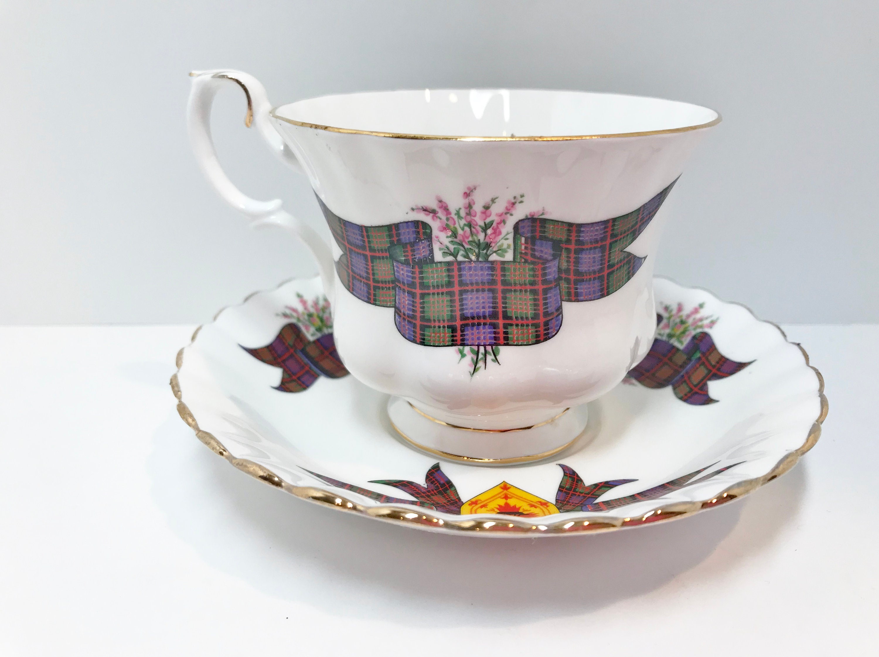 MacDonald Clan Tea Cup and Saucer, Royal Albert Tea Cups, Scottish ...
