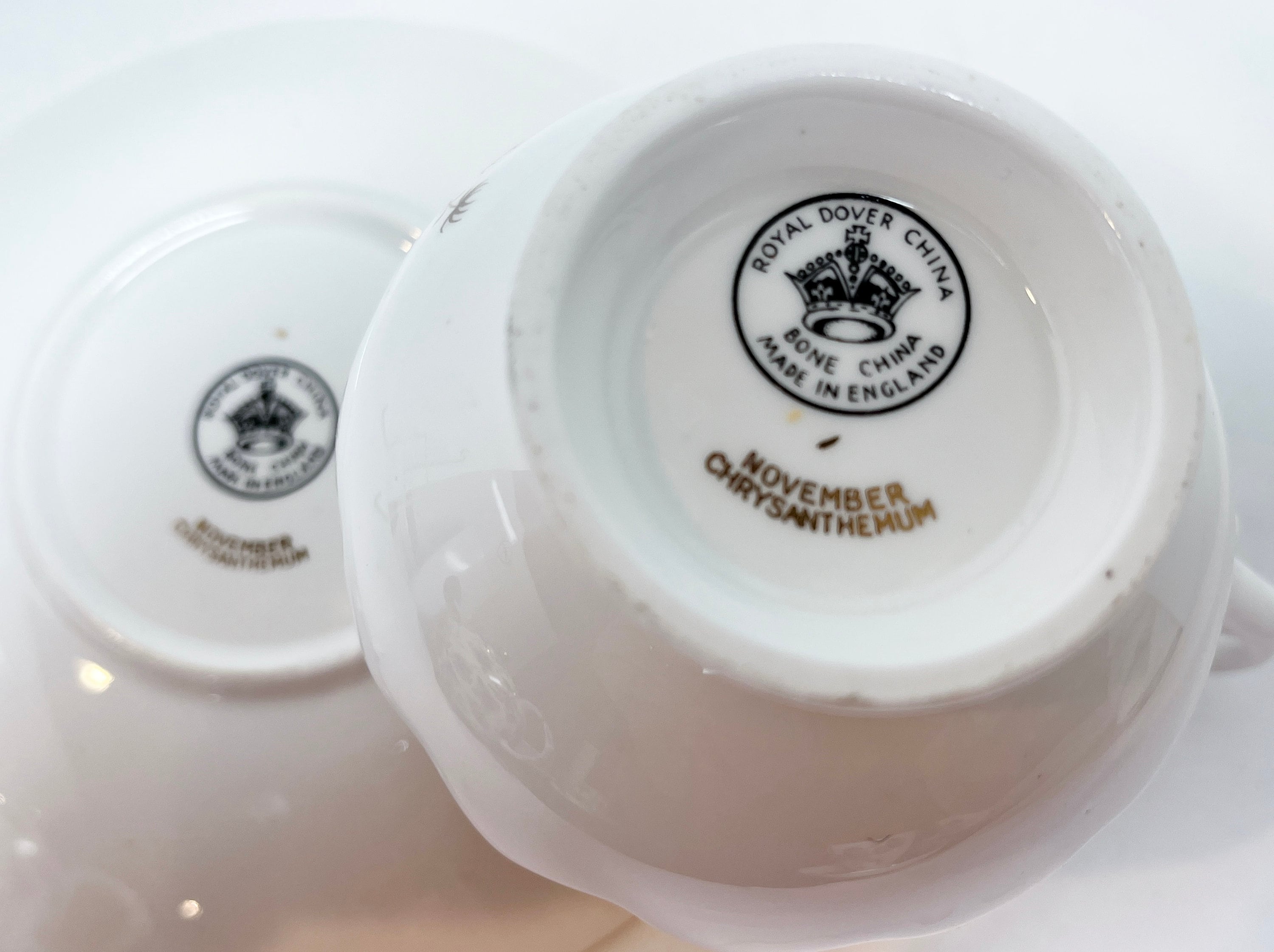 Royal Dover Tea Cup and Saucer November Birthday Teacup | Etsy