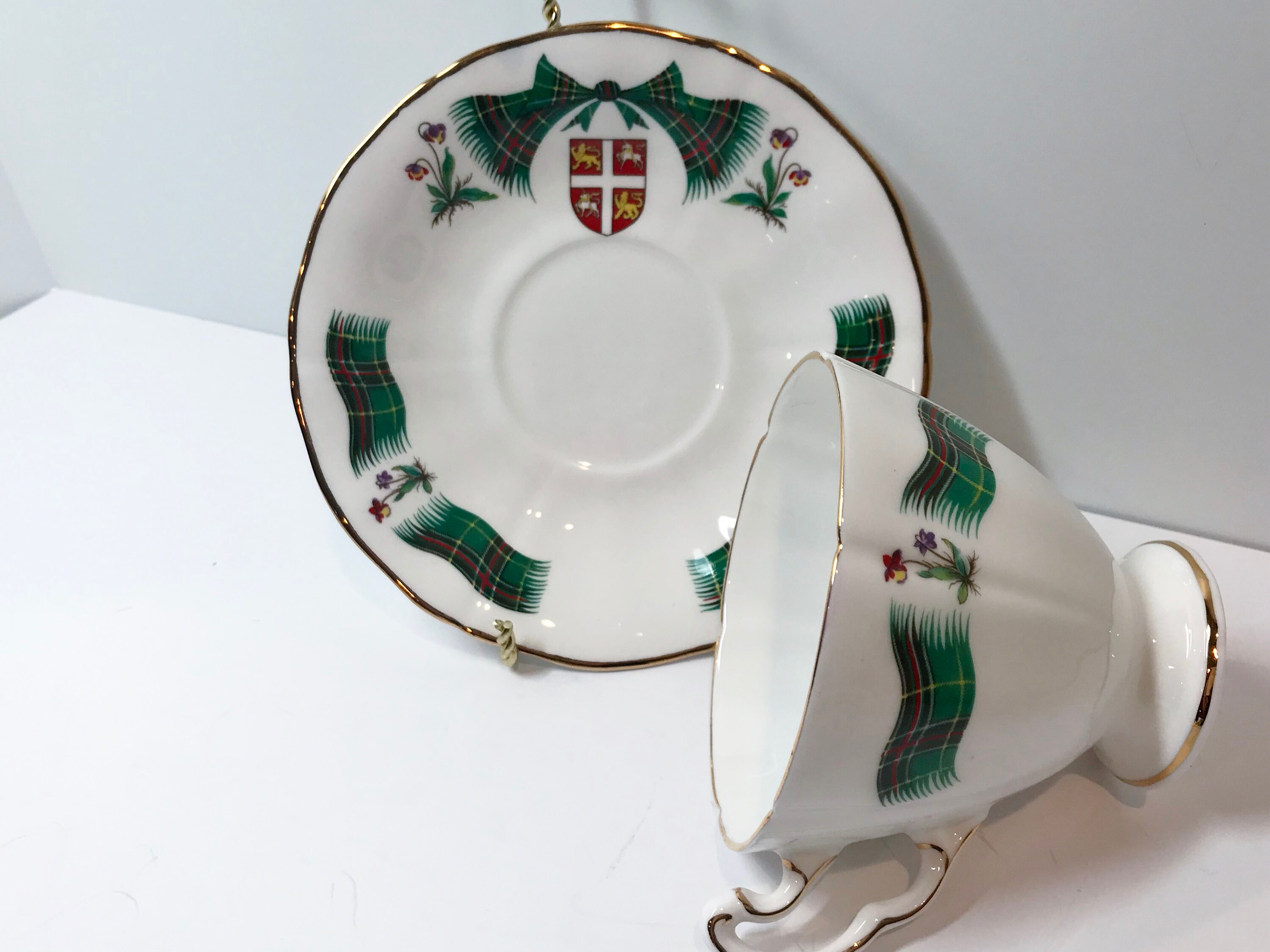 Newfoundland Tea Cup and Saucer, Royal Adderley Tea Cup, English Bone ...