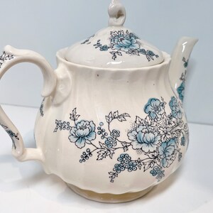Sadler Teapot , Springtime by Sadler , English Teapot , Blue and White ...