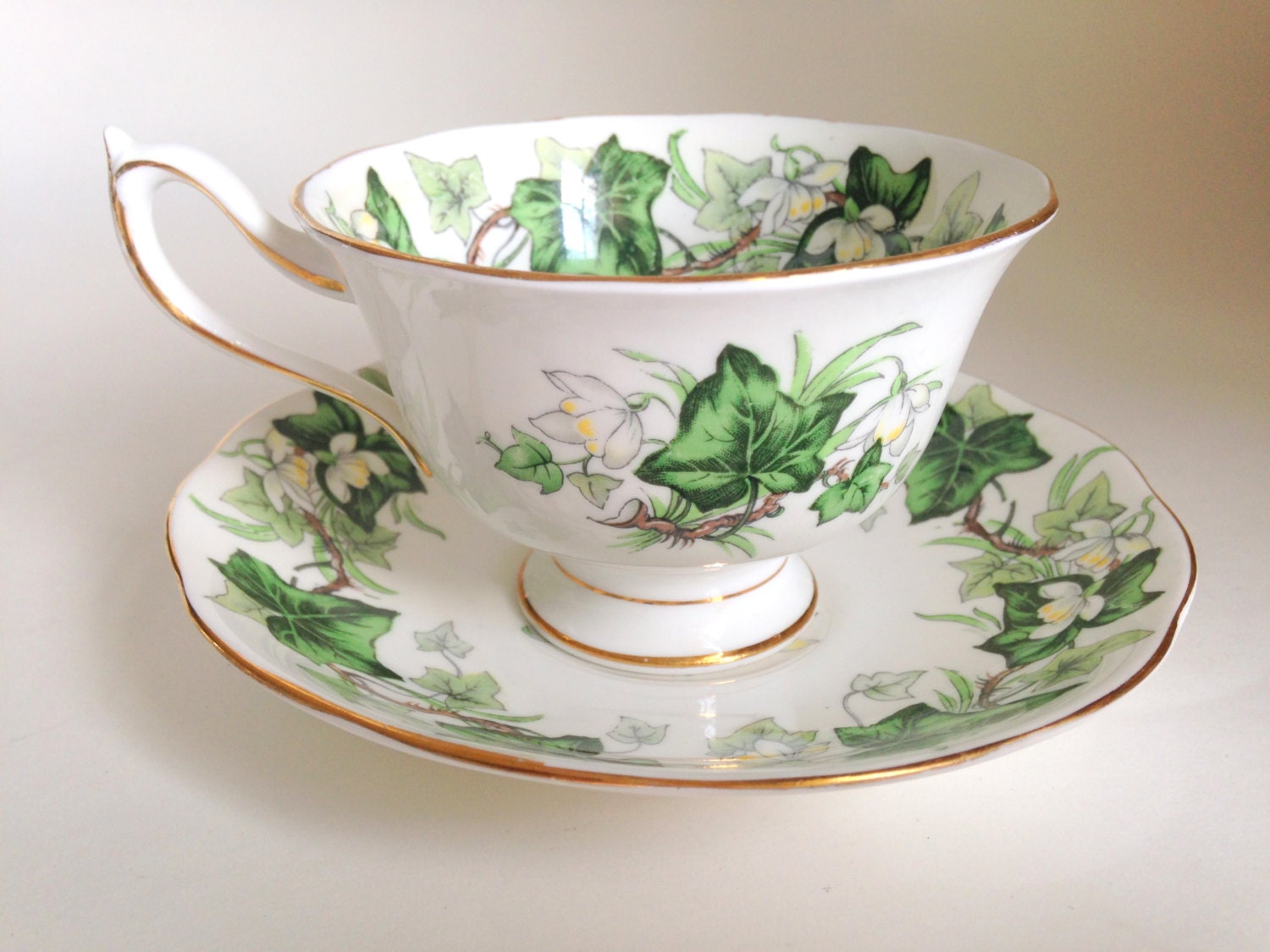 Ivy Lea Royal Albert Tea Cup and Saucer, Ivy Tea Cups, Tea Set, English ...