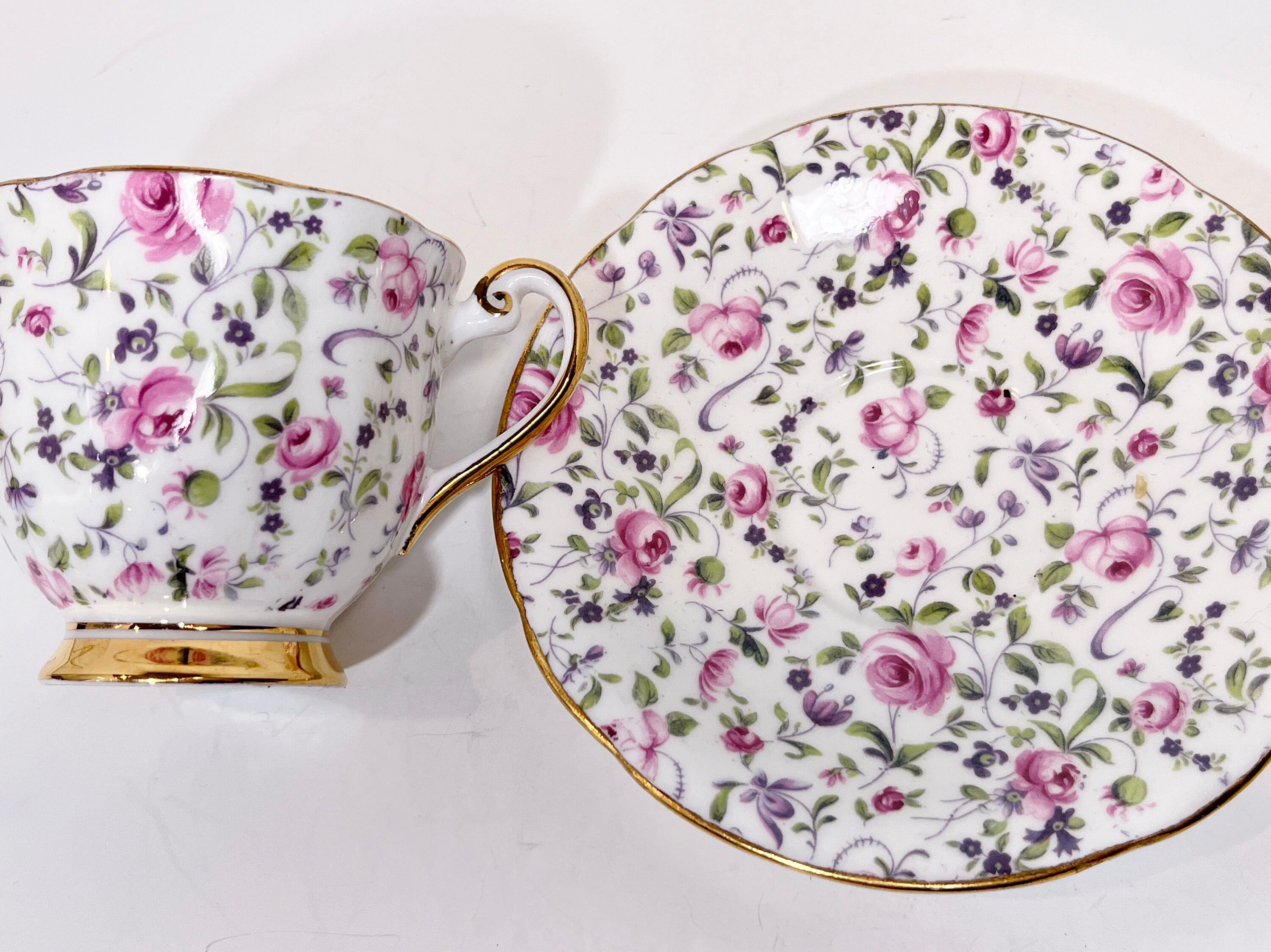 Rose Elegance Windsor Tea Cup and Saucer Pink Rose Teacup English Tea ...