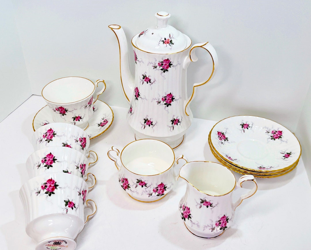 Rose Tea Set , Spode Tea Set , English Teapot , Creamer Sugar Teapot ...