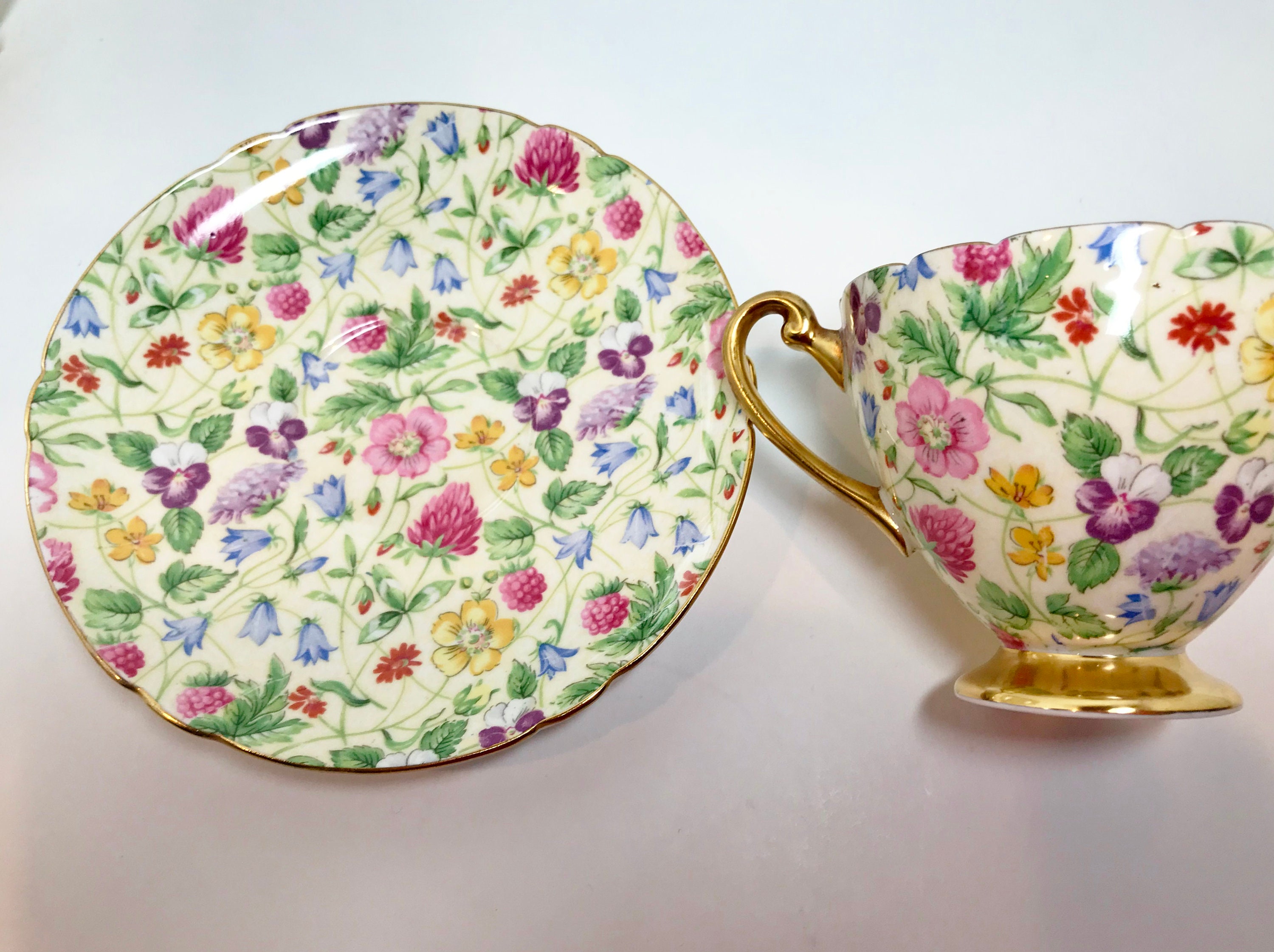 Shelley Countryside Trio, Shelley Teacups, Shelley China, Ripon Shape ...