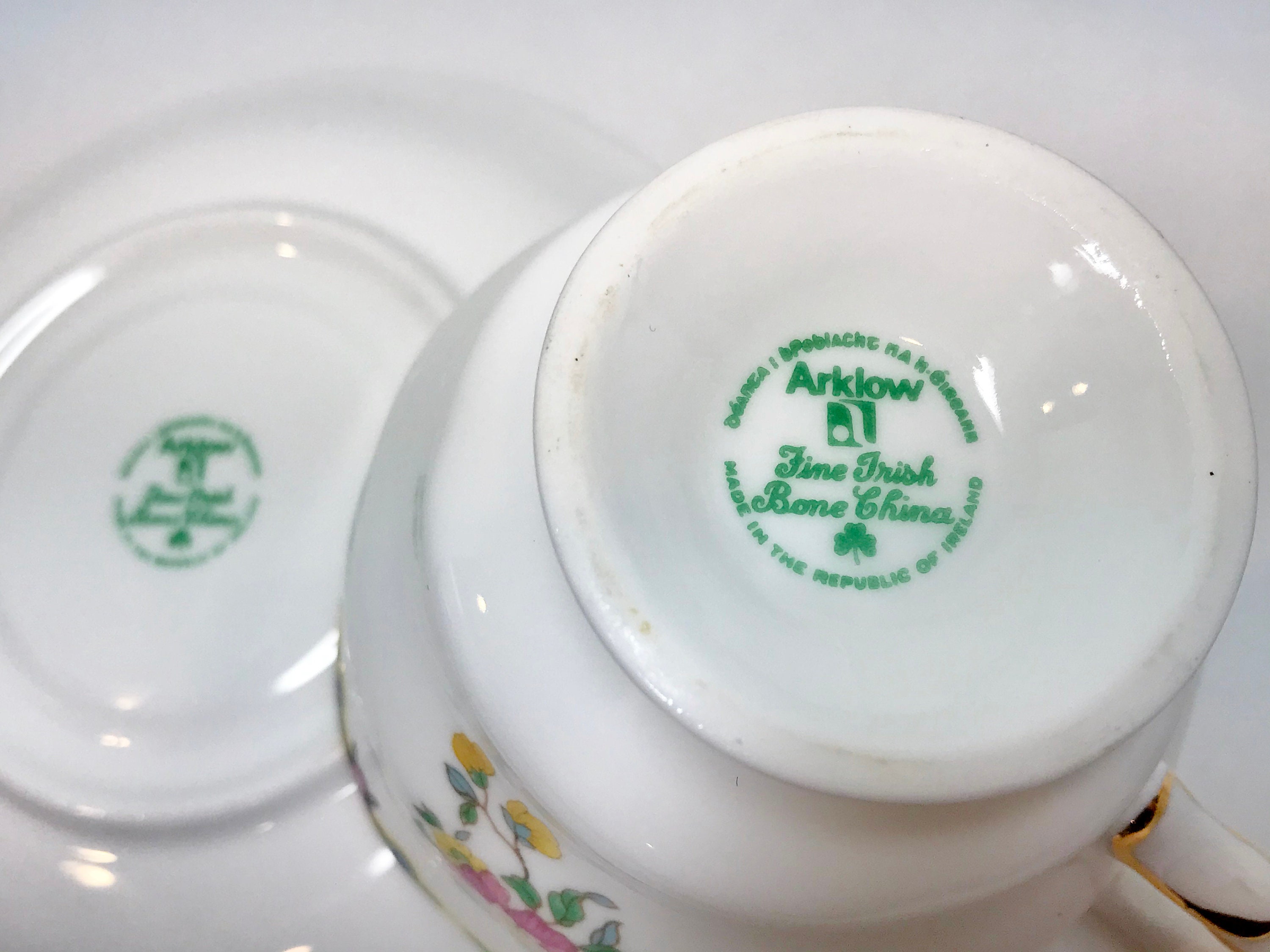 Irish Bone China, Arklow Teacup and Saucer, Irish Teacup, Made in ...