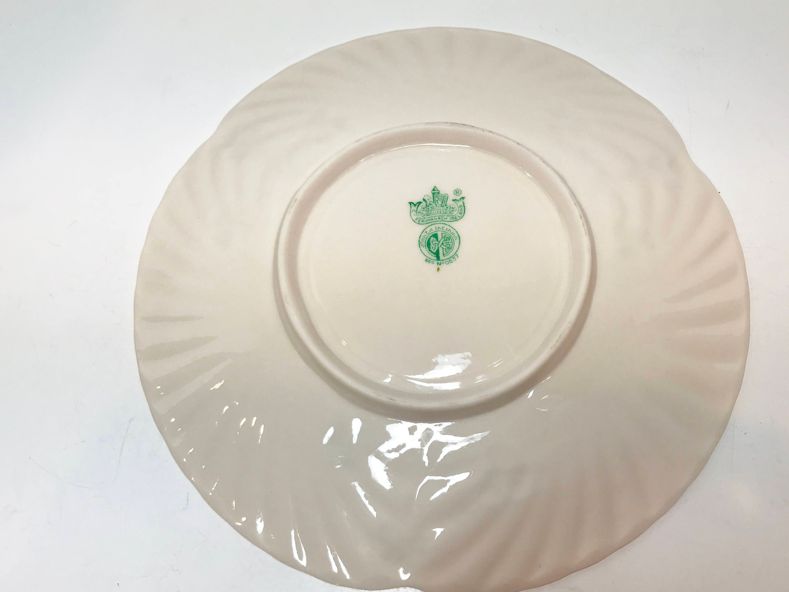 Shamrock Serving Plate, Belleek Cake Plate, Belleek Bread Plate, Irish ...