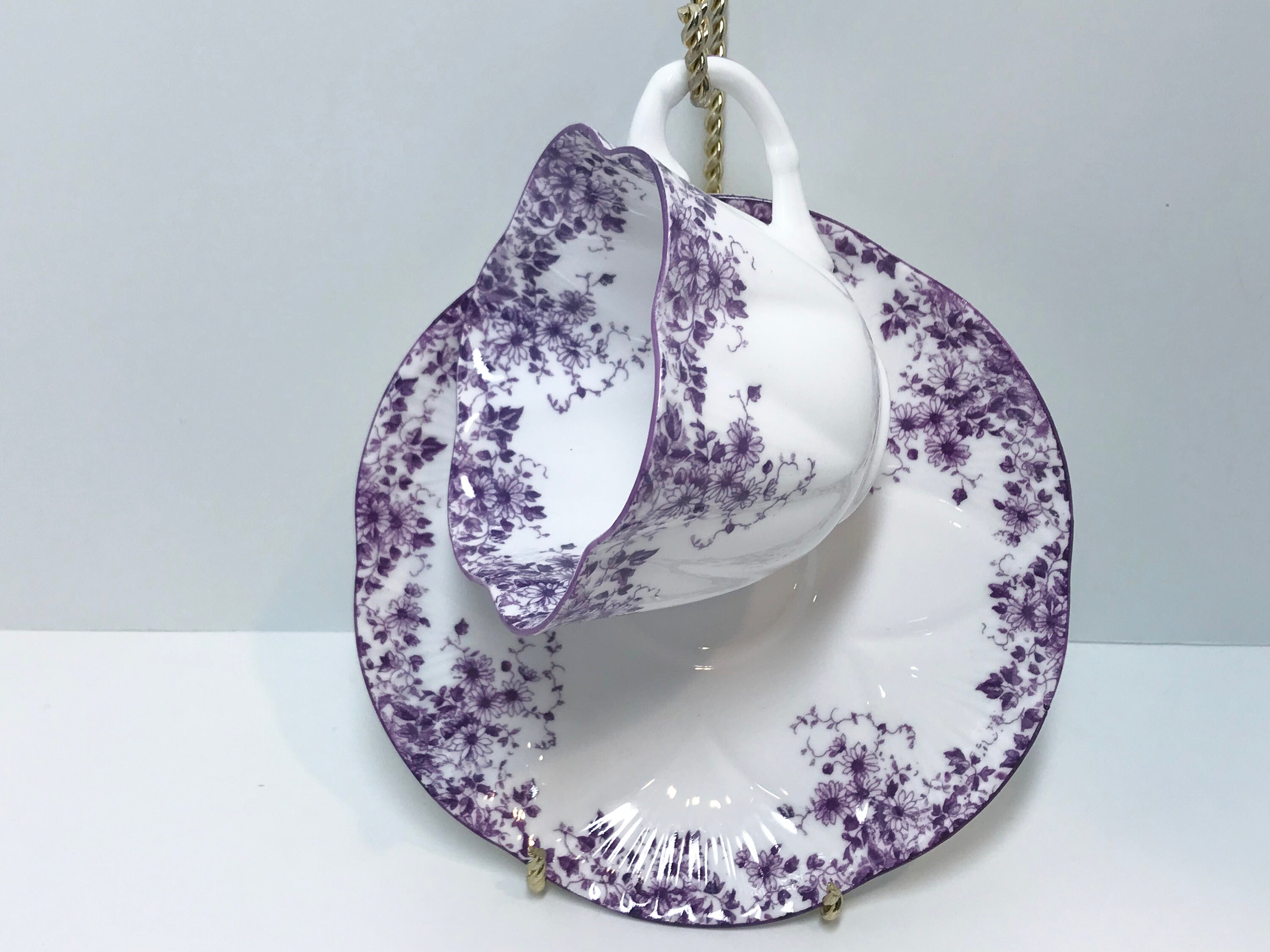 Shelley Dainty Mauve Teacup and Saucer, Shelley China, Shelley Bone ...