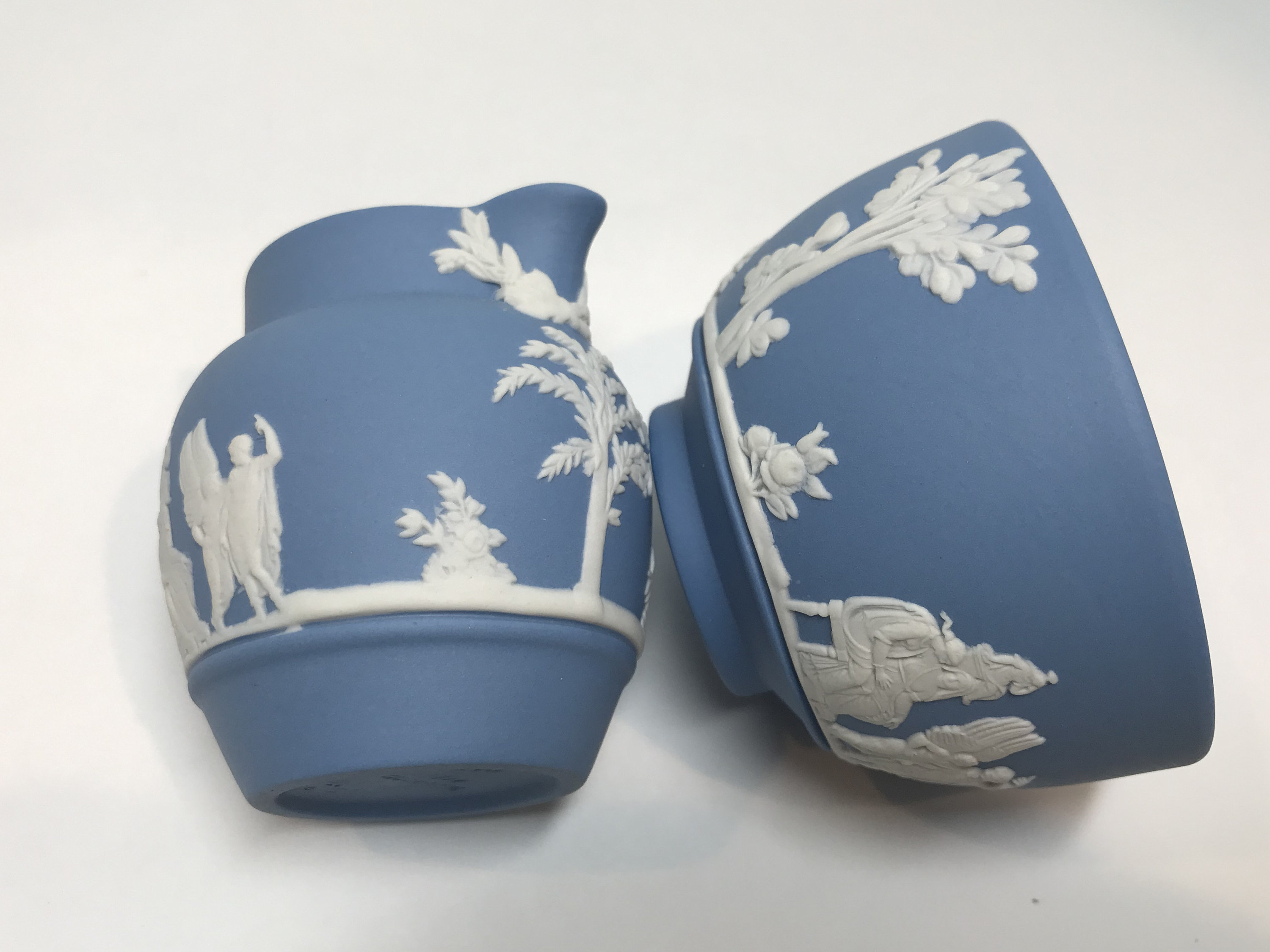 Wedgwood Creamer Sugar, Jasperware Creamer, Blue Wedgwood, Wedgwood Jasperware, Blue White ...