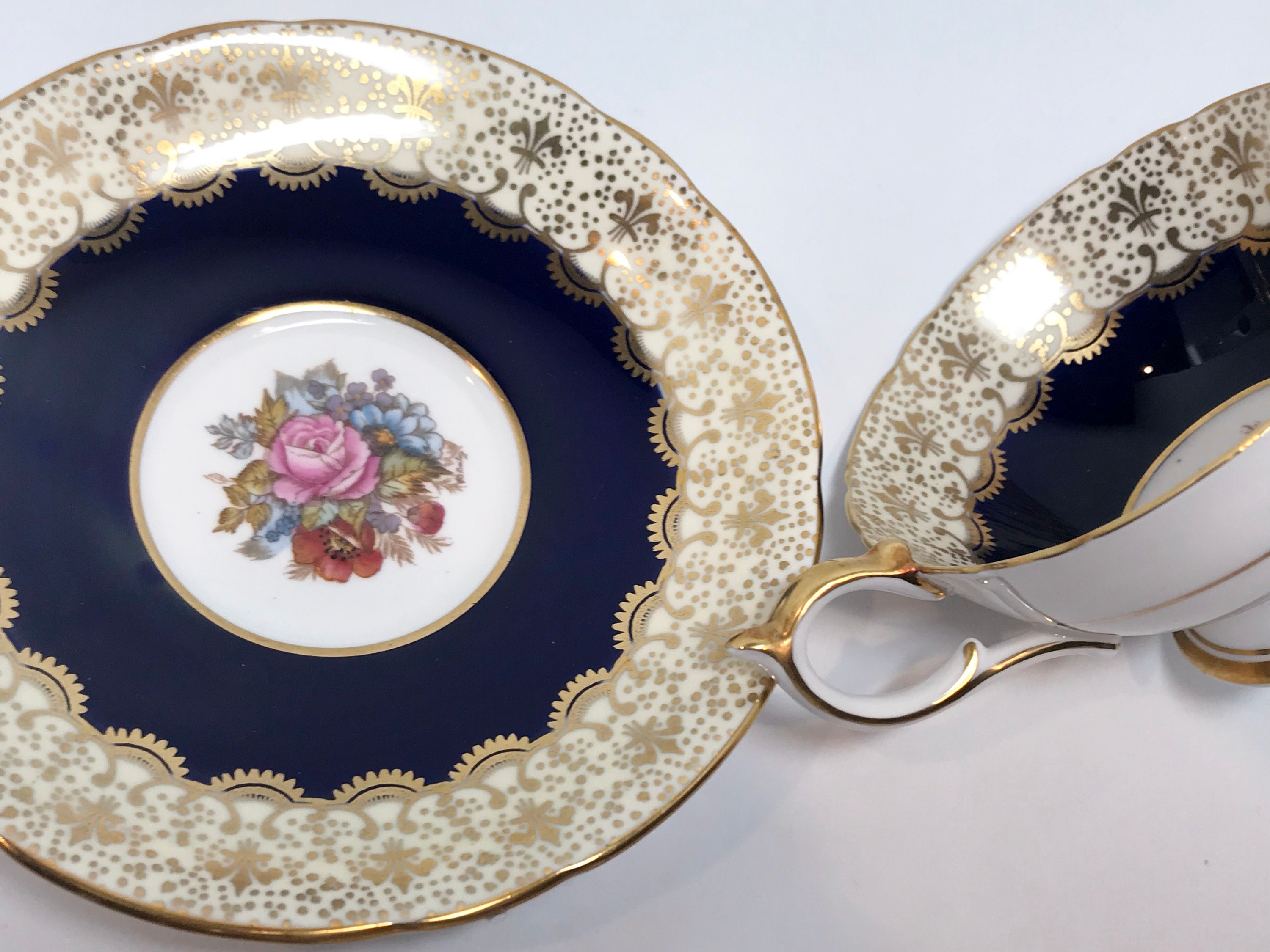 Aynsley Bailey Teacup, Aynsley Fleur De Lis Teacup, Aynsley Signed ...