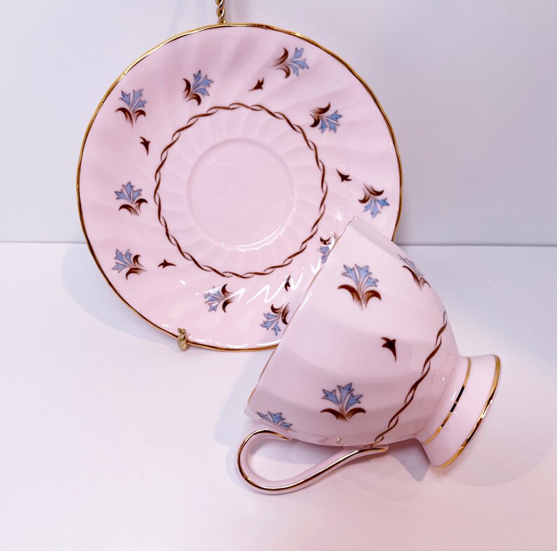 Pink Chintz Tuscan Tea Cup Florette Pattern Pink Tea Cups | Etsy