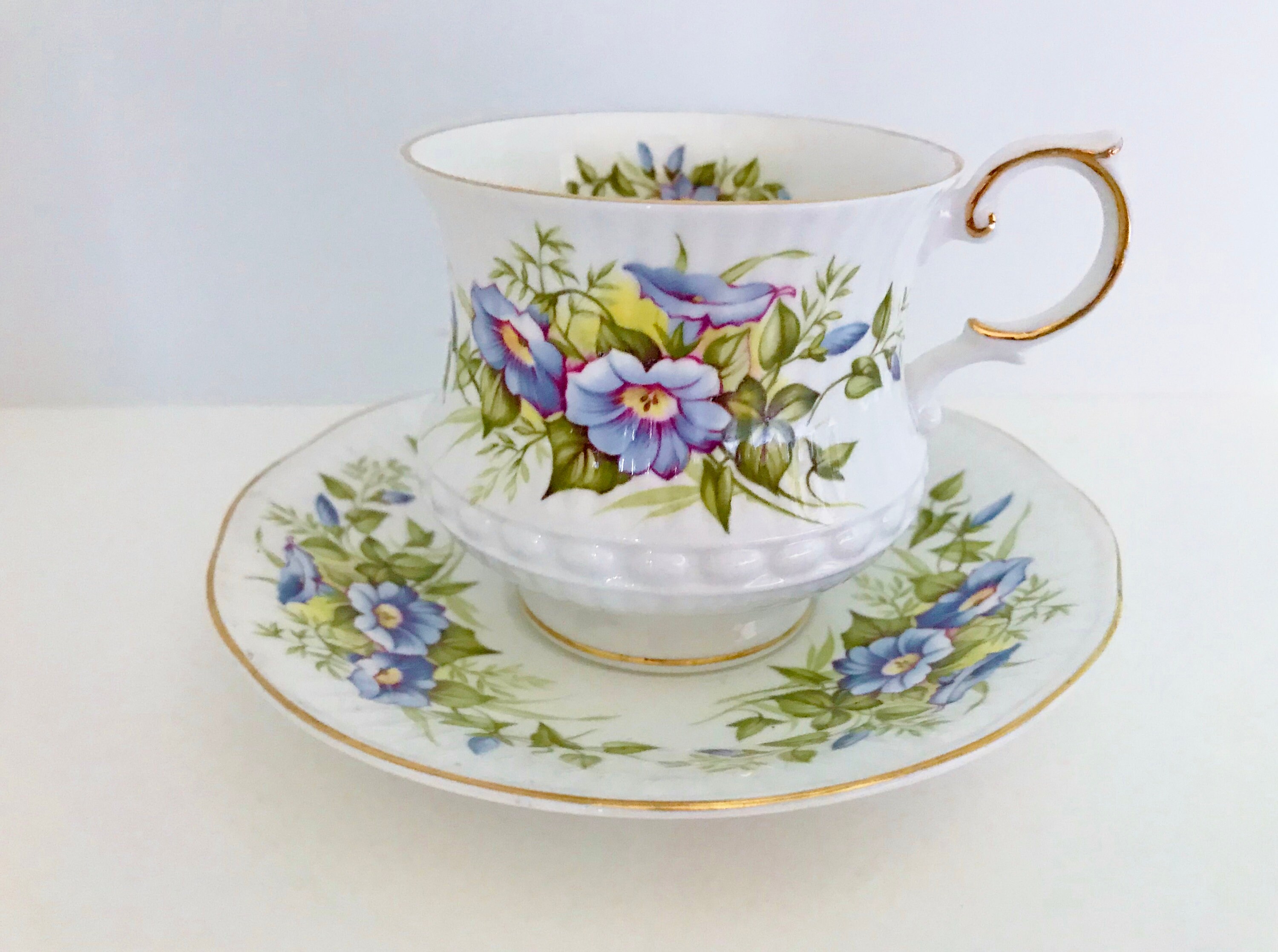 Queens Rosina Tea Cup and Saucer, Wild Flower Pattern, Made in England ...