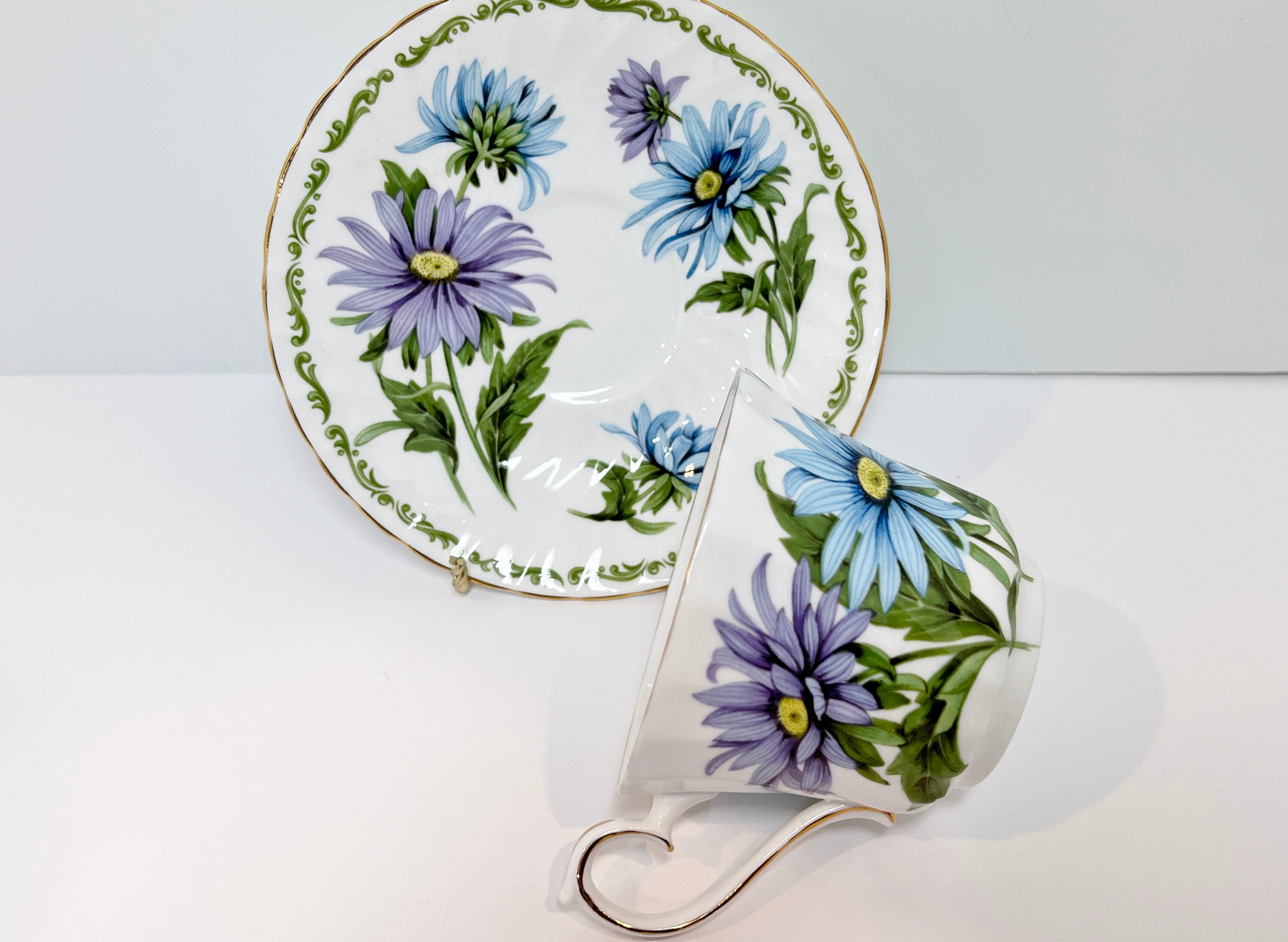 September Birthday Teacup English Bone China Tea Cup and Saucer ...