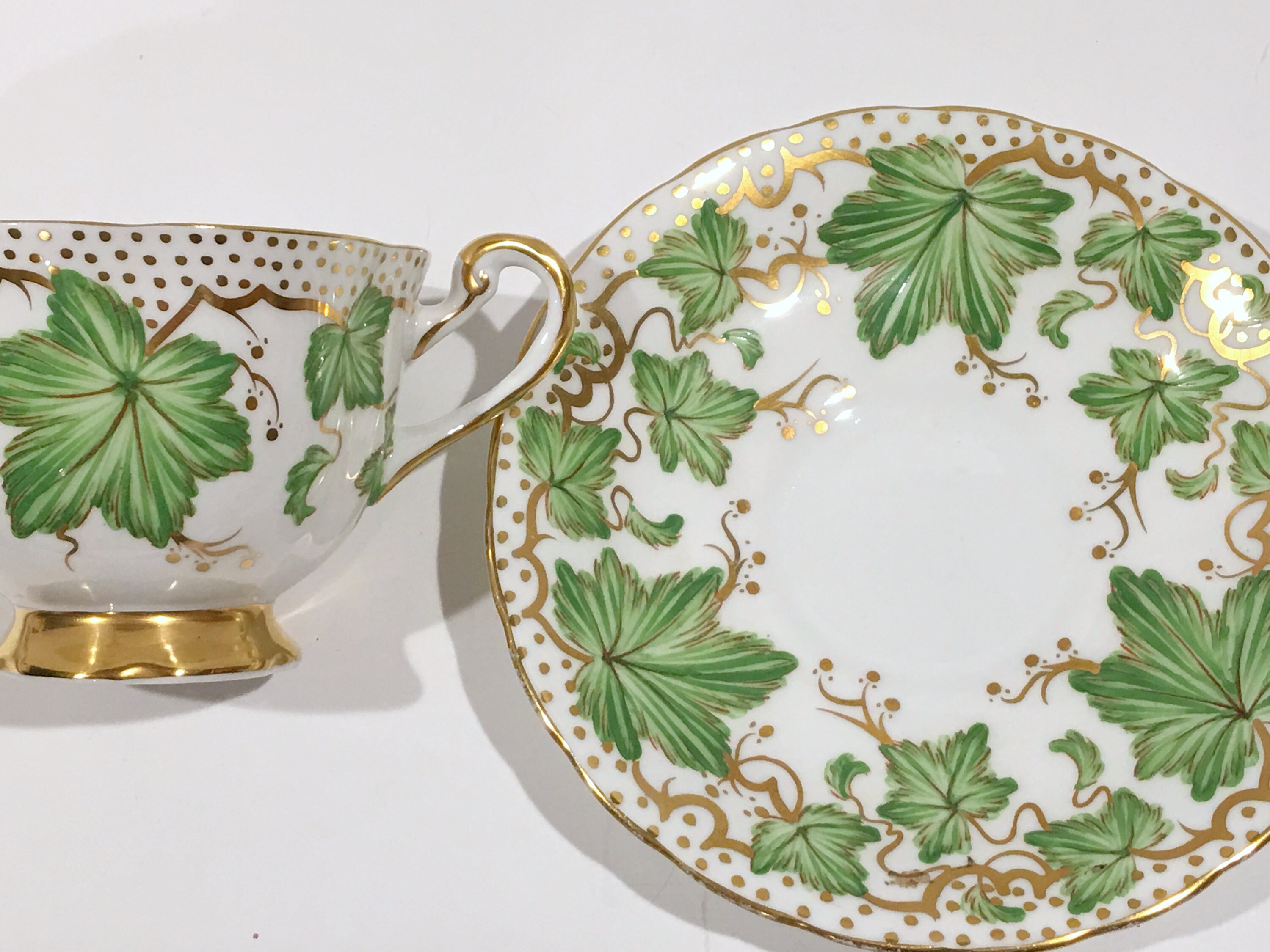 Royal Chelsea Tea Cup and Saucer, Ivy Cup, Hand Painted Cups, Tea Cups ...