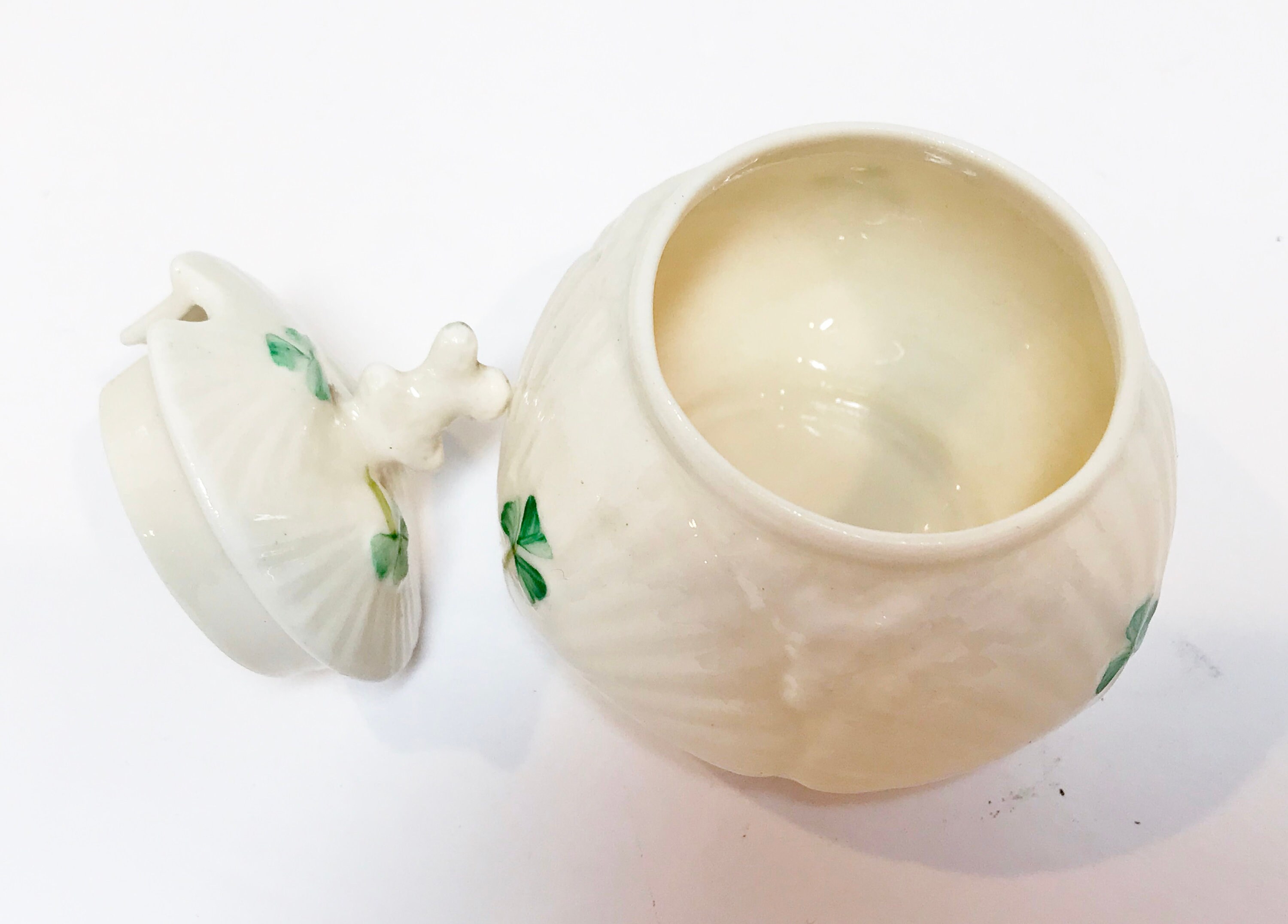 Reserved for SR, Belleek Covered Mustard Jar, Irish Porcelain, Irish ...
